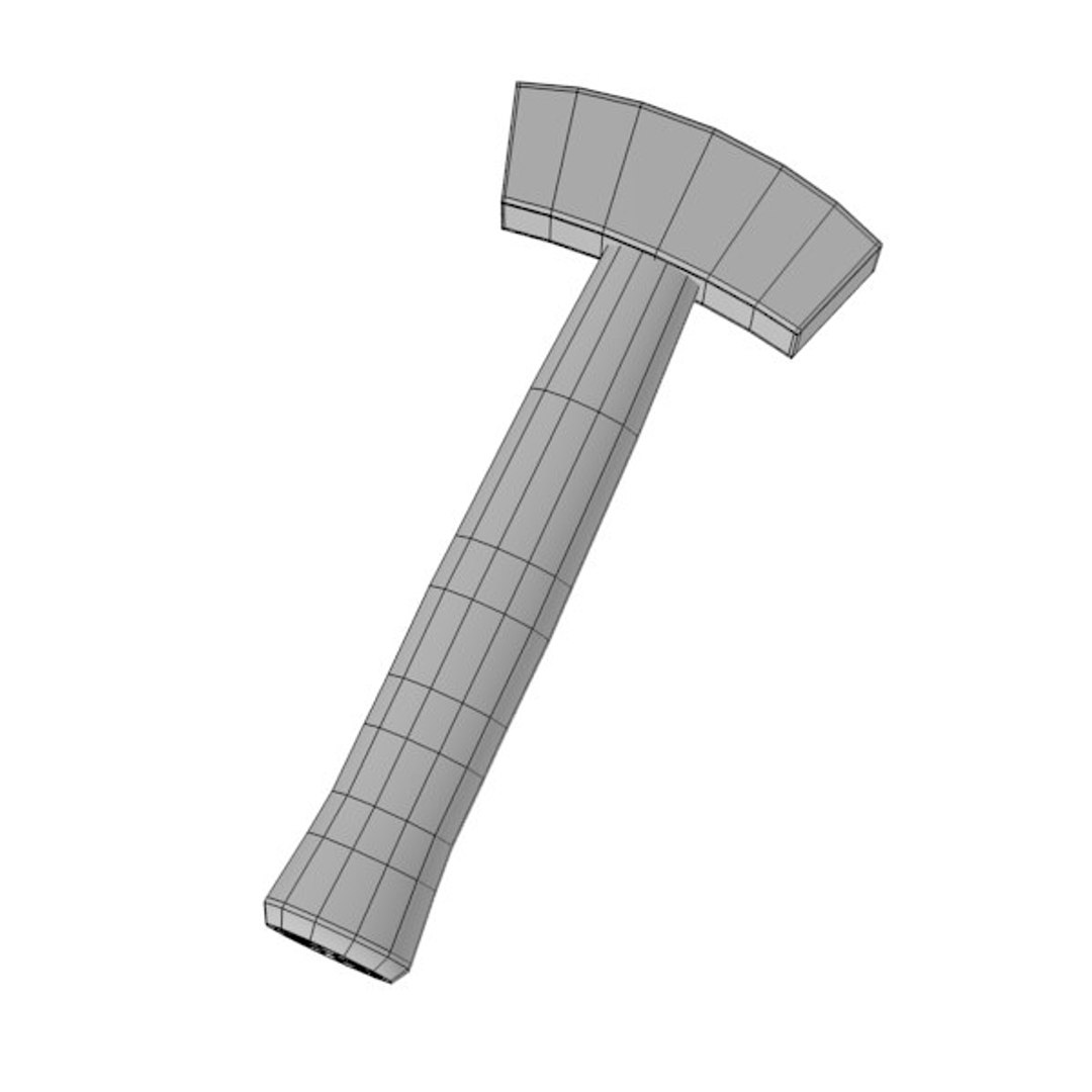 3d Hammer Stone Model