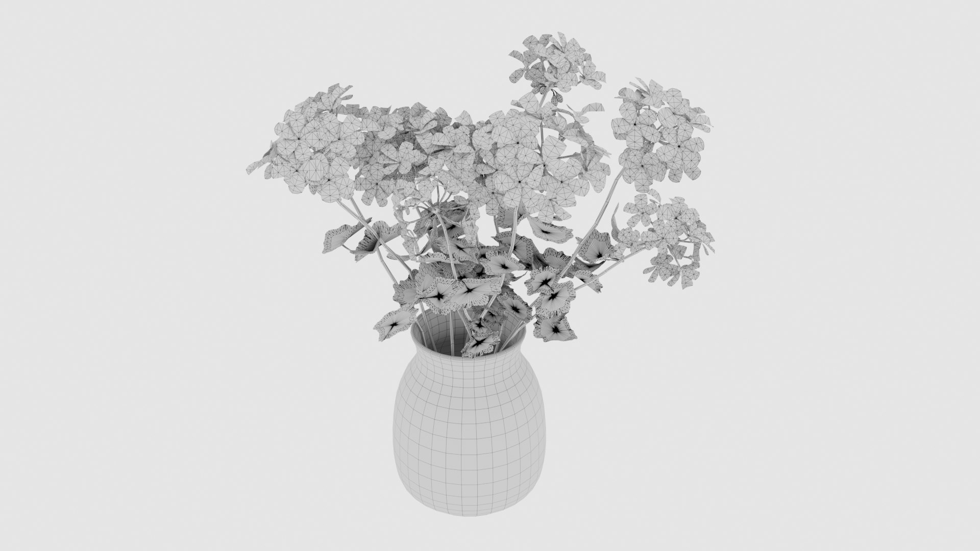 3D Model Light Pink Flowers In A Glass Vase - TurboSquid 2079338