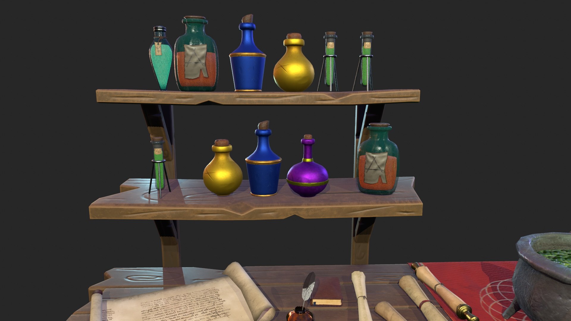 Stylized Alchemist Set 3D Model - TurboSquid 1721838