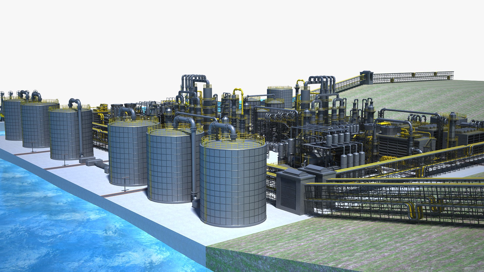 3D LNG Port 05 Model - TurboSquid 1954769