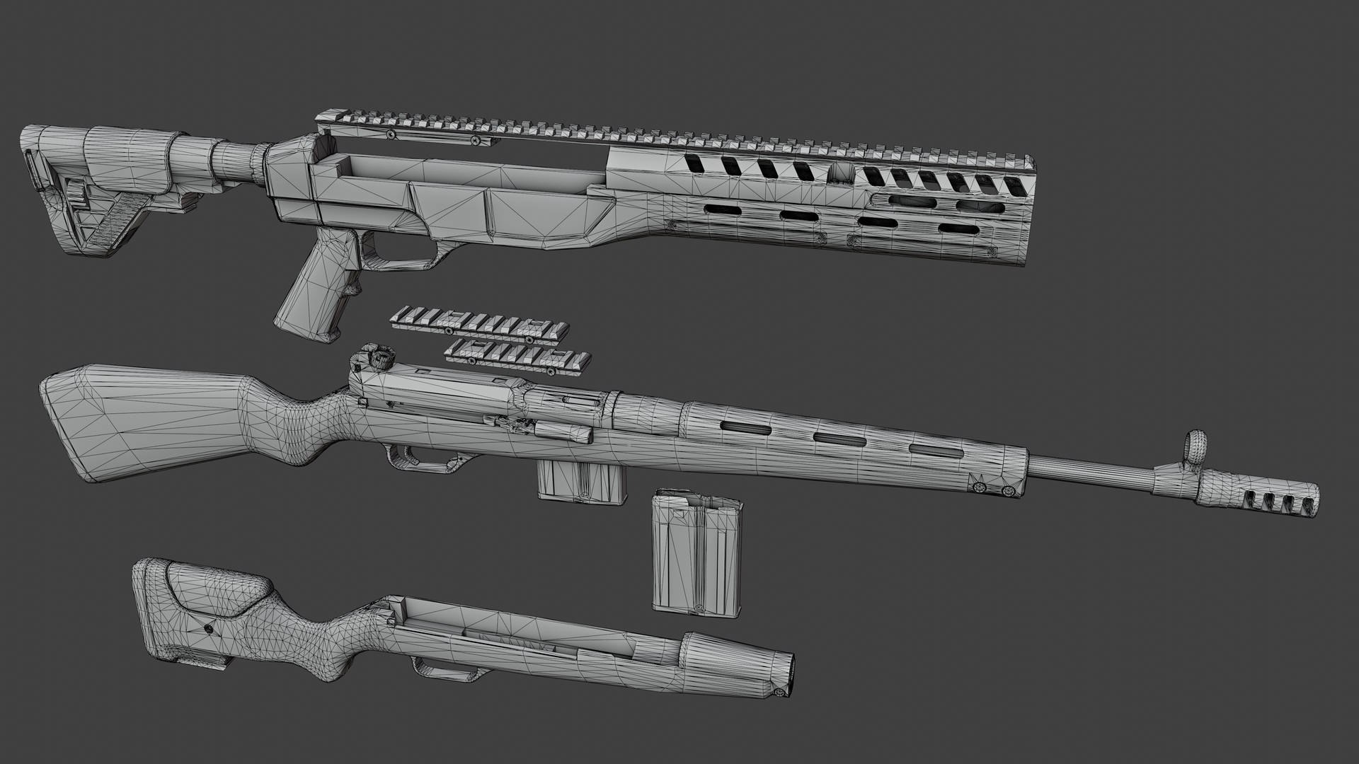 HK SL7 Rifle 3D Model - TurboSquid 2158313