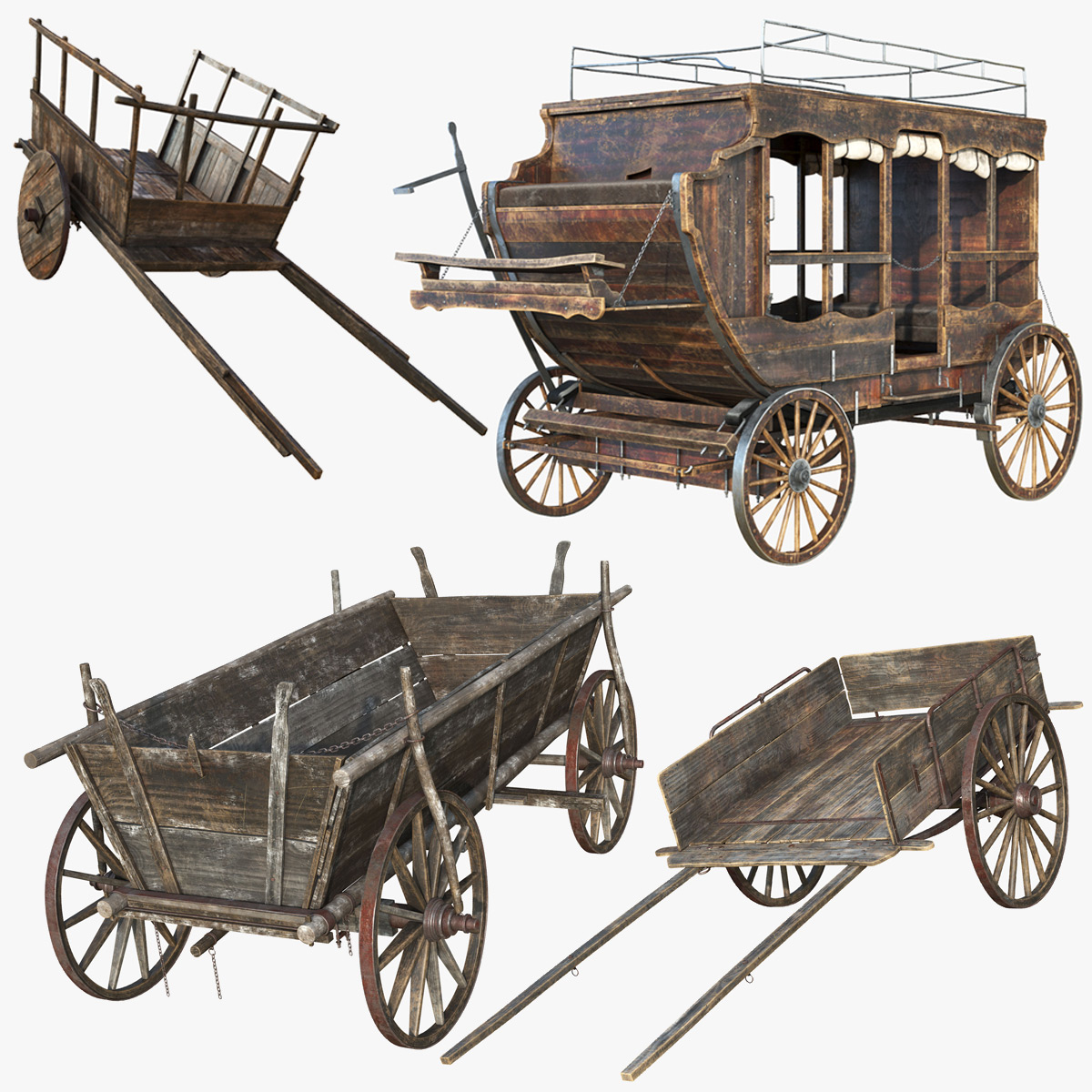 modelo 3d Vehículos de madera - TurboSquid 1733291