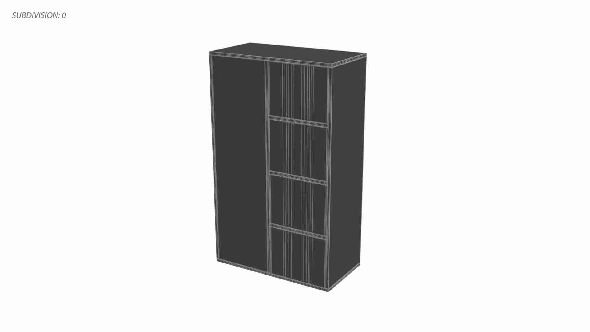 3D Storage Cabinet With 1 Door And 4 Drawers - TurboSquid 2323376