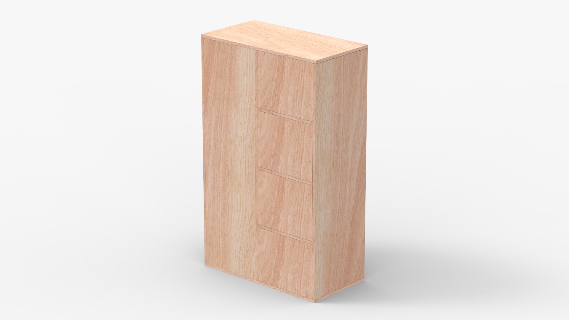 3D Storage Cabinet With 1 Door And 4 Drawers - TurboSquid 2323376