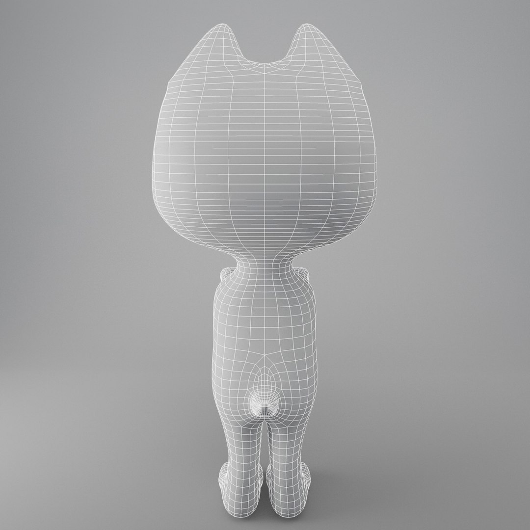 3d Cat Toon Cartoon Model