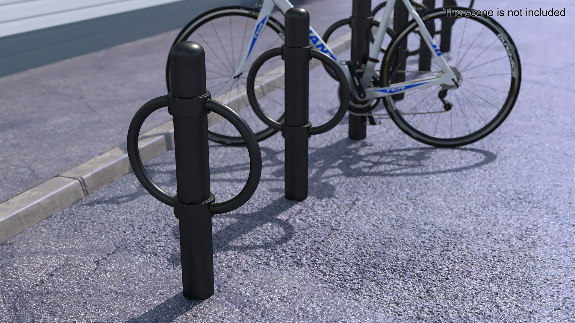 3D Model Cycle Rack Parking Black - TurboSquid 2225235