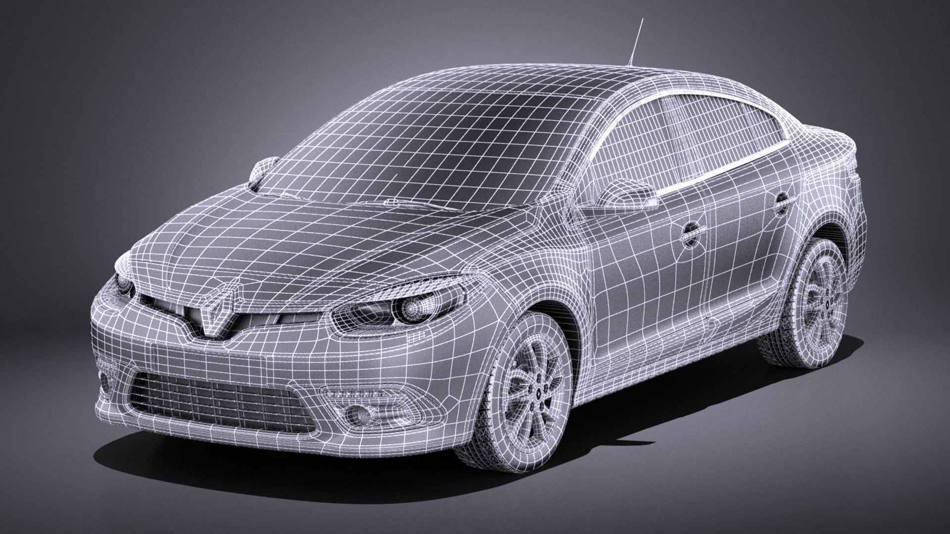 3D 2016 Renault Fluence Model - TurboSquid 1227652