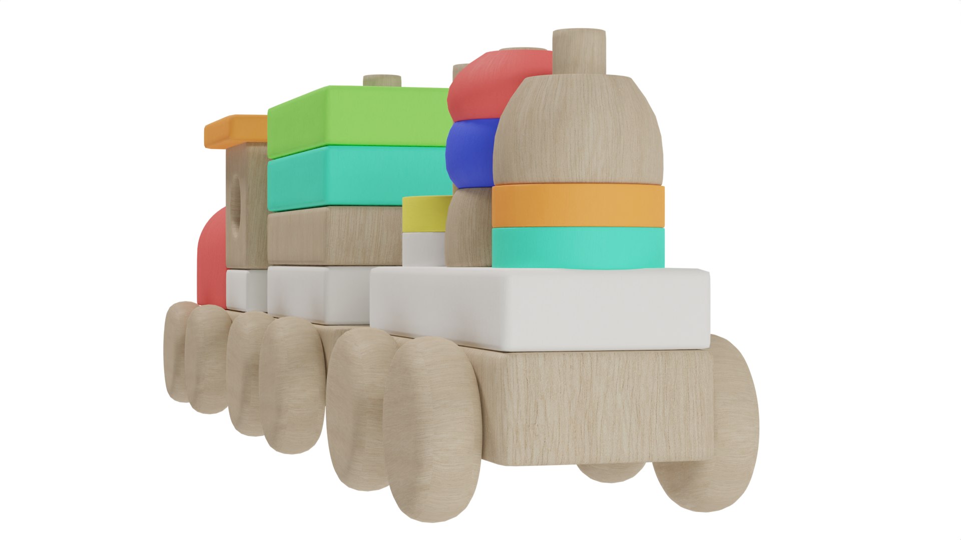Building Blocks Train 3D Model - TurboSquid 1877807