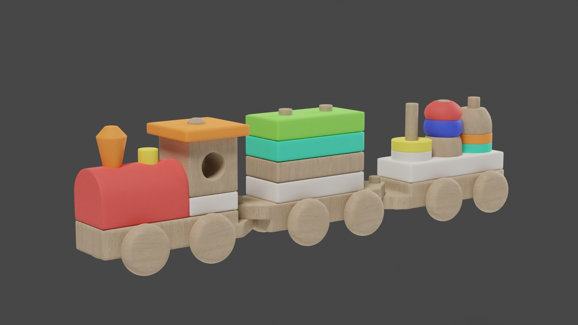 Building Blocks Train 3D Model - TurboSquid 1877807