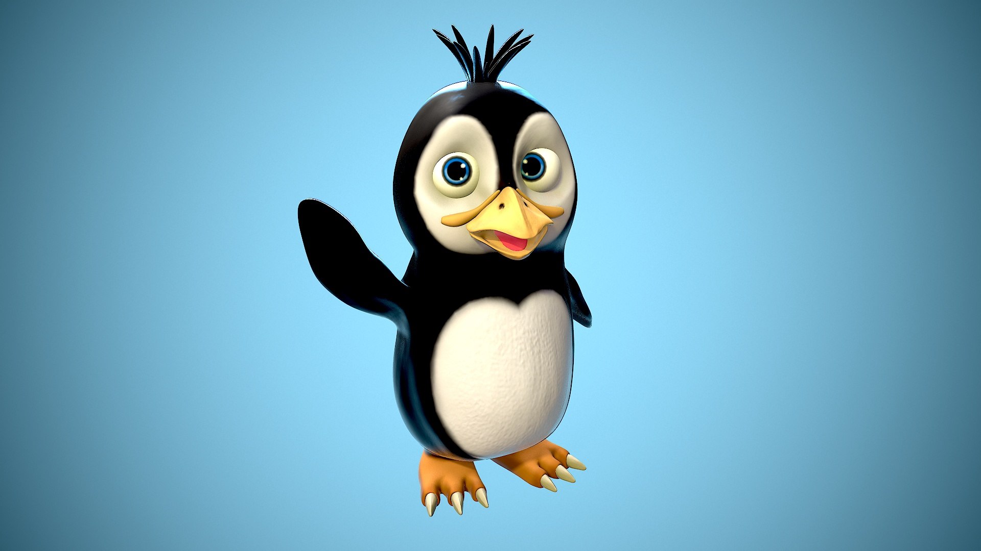 3D Cartoon Penguin - TurboSquid 2083917