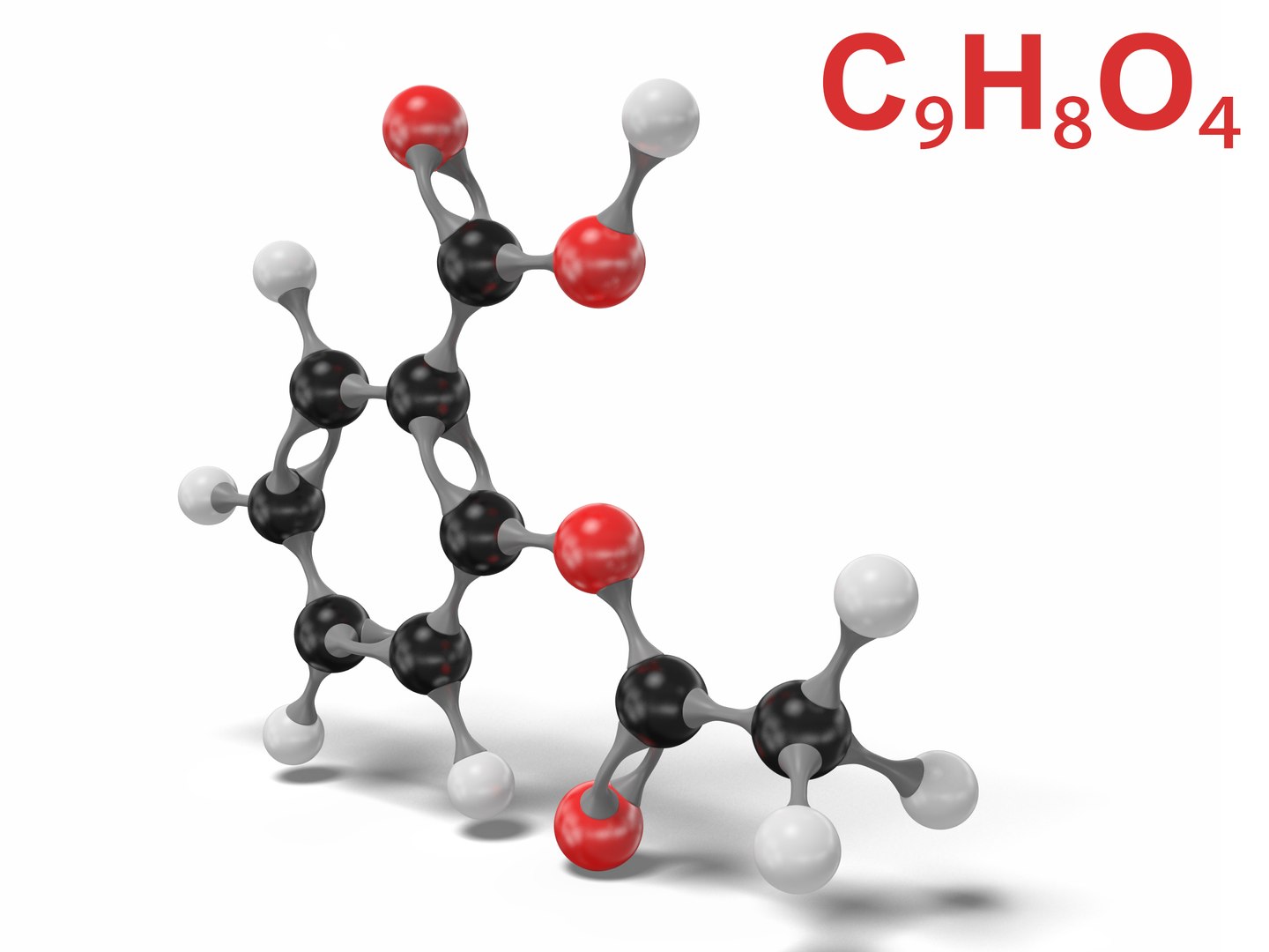 Aspirin C9h8o4 3D Model - TurboSquid 1537459
