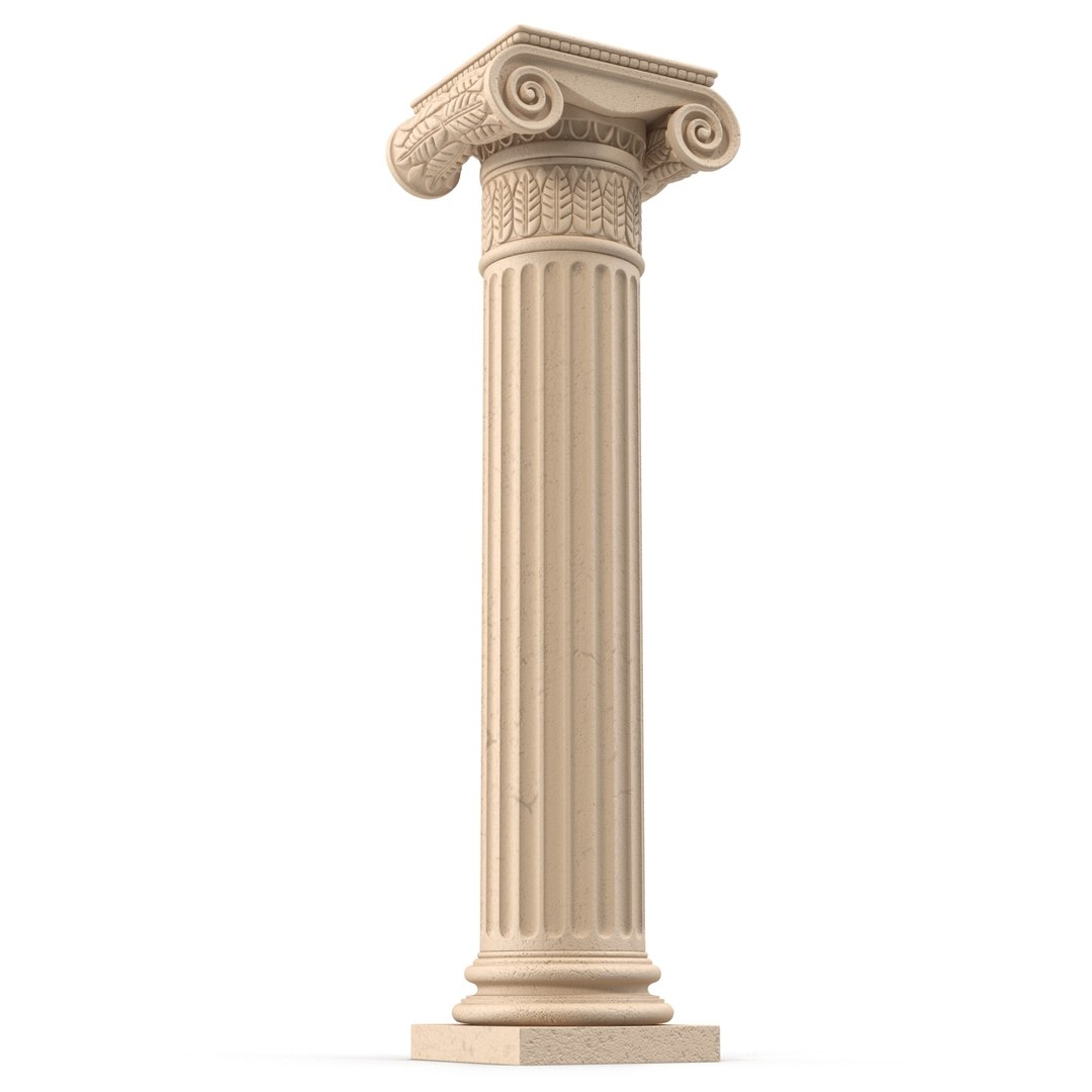 3d Model Of Ionic Order Column