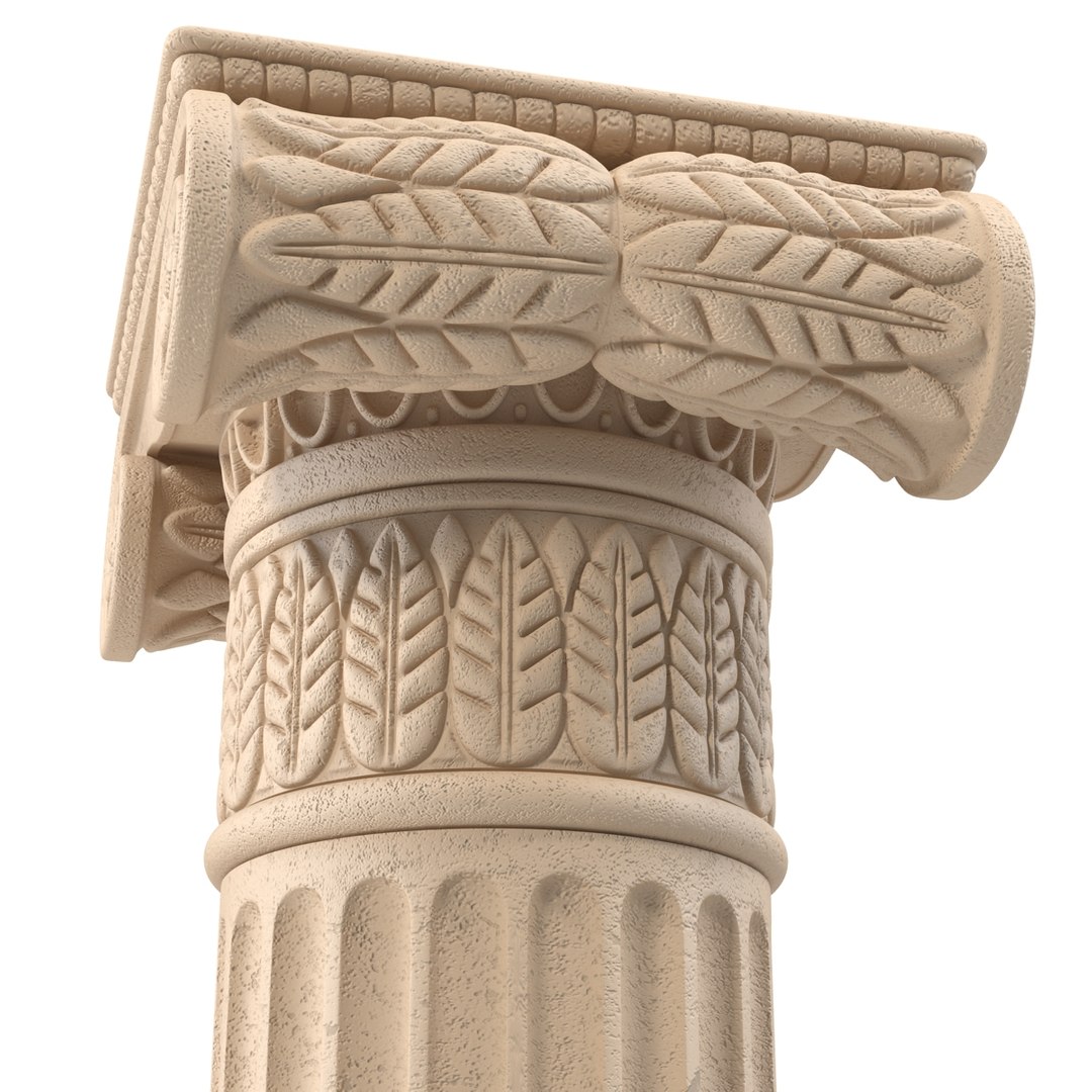 3d Model Of Ionic Order Column