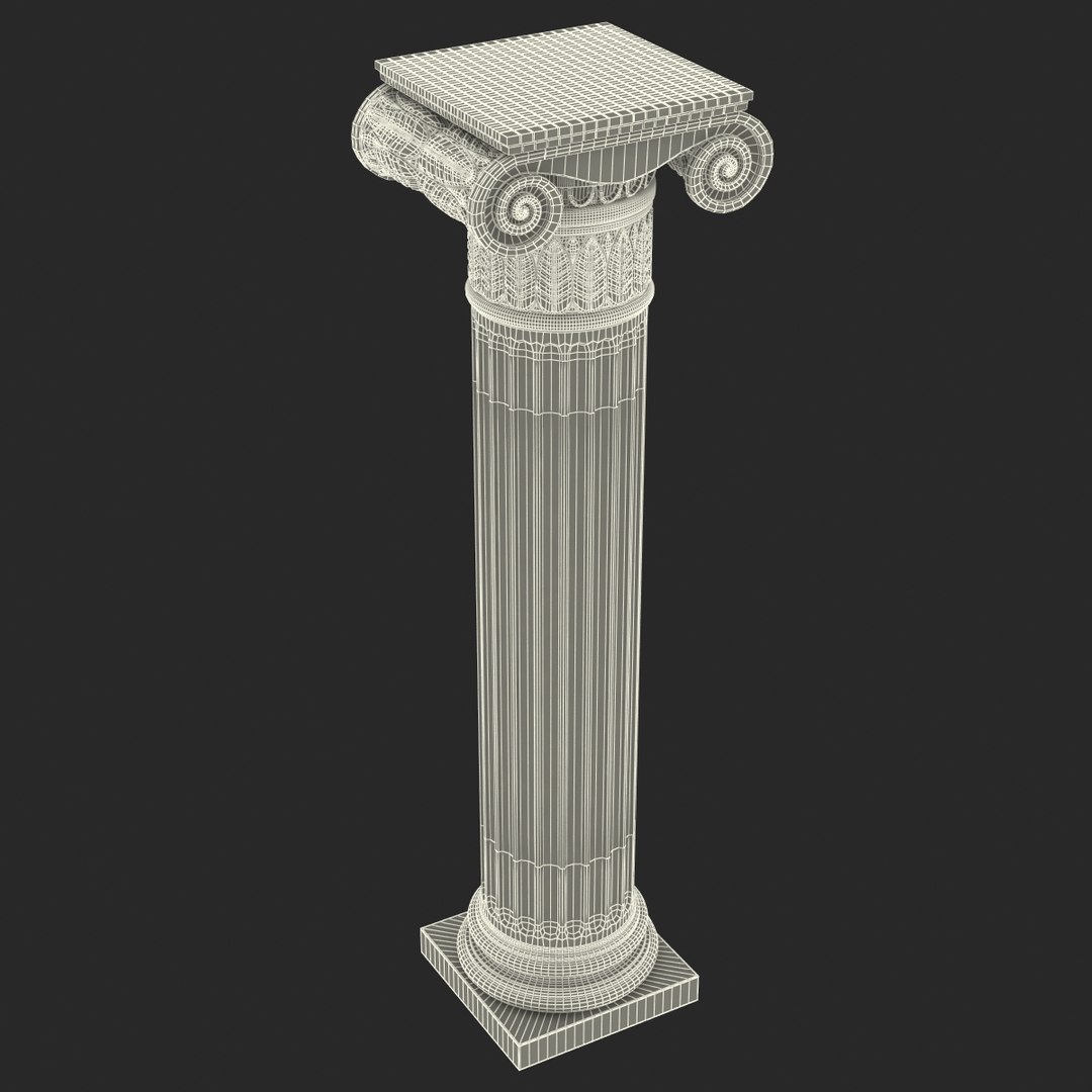 3d Model Of Ionic Order Column