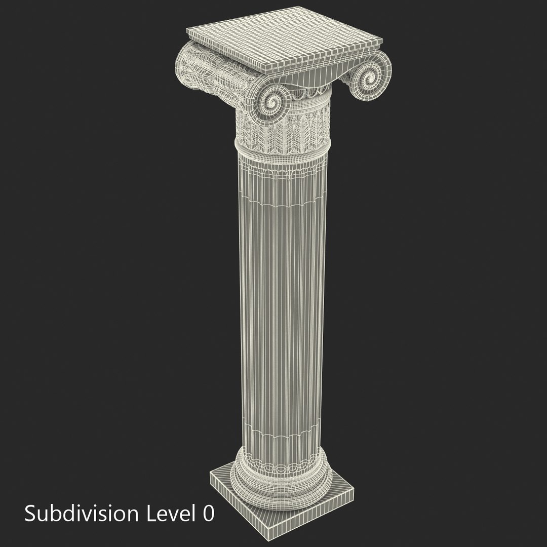 3d Model Of Ionic Order Column
