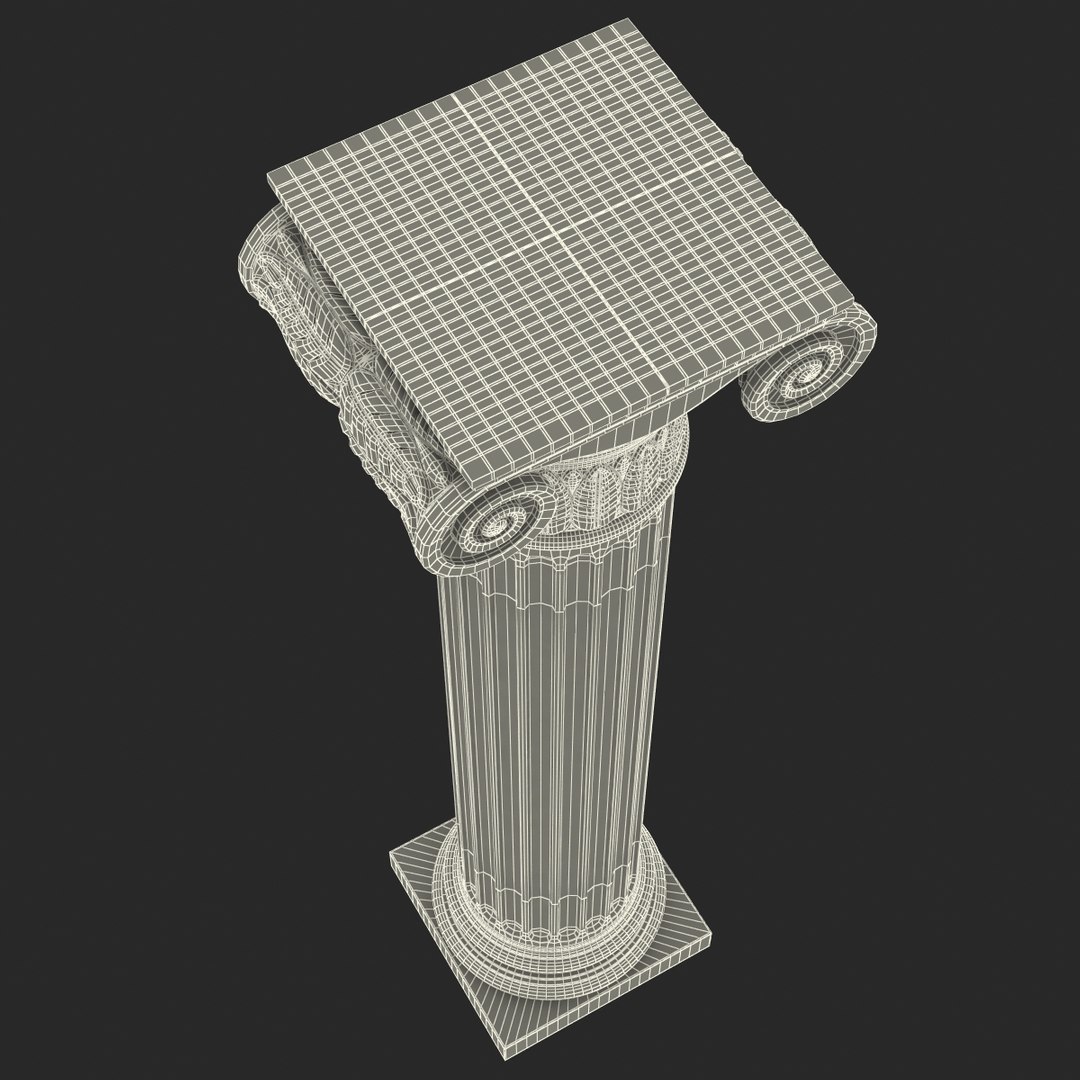3d Model Of Ionic Order Column