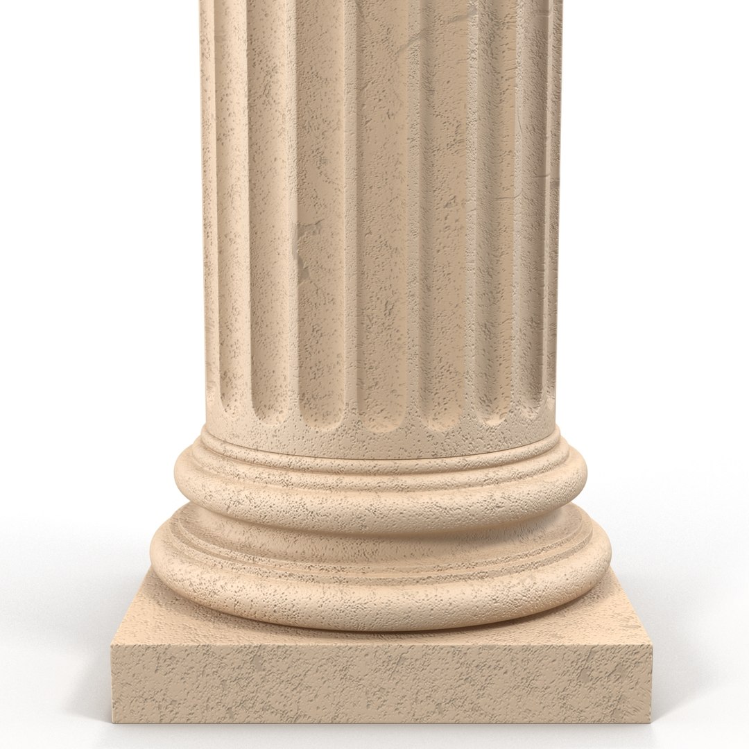 3d Model Of Ionic Order Column