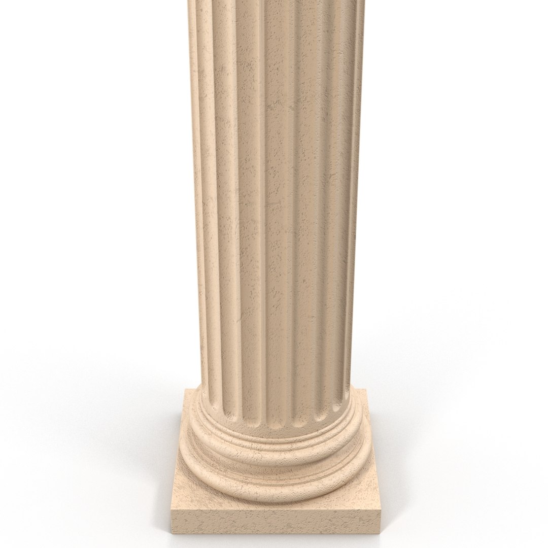 3d Model Of Ionic Order Column