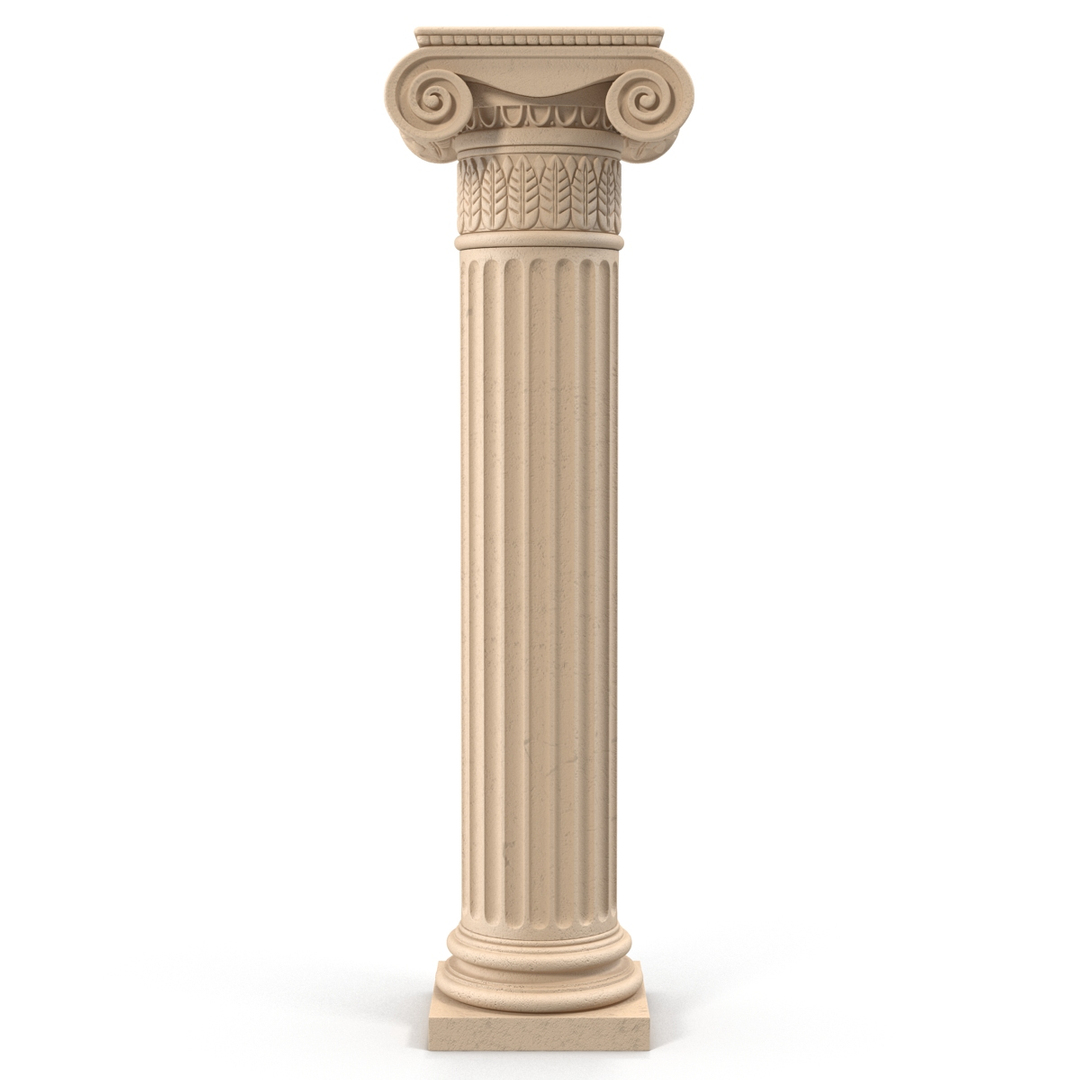 3d Model Of Ionic Order Column