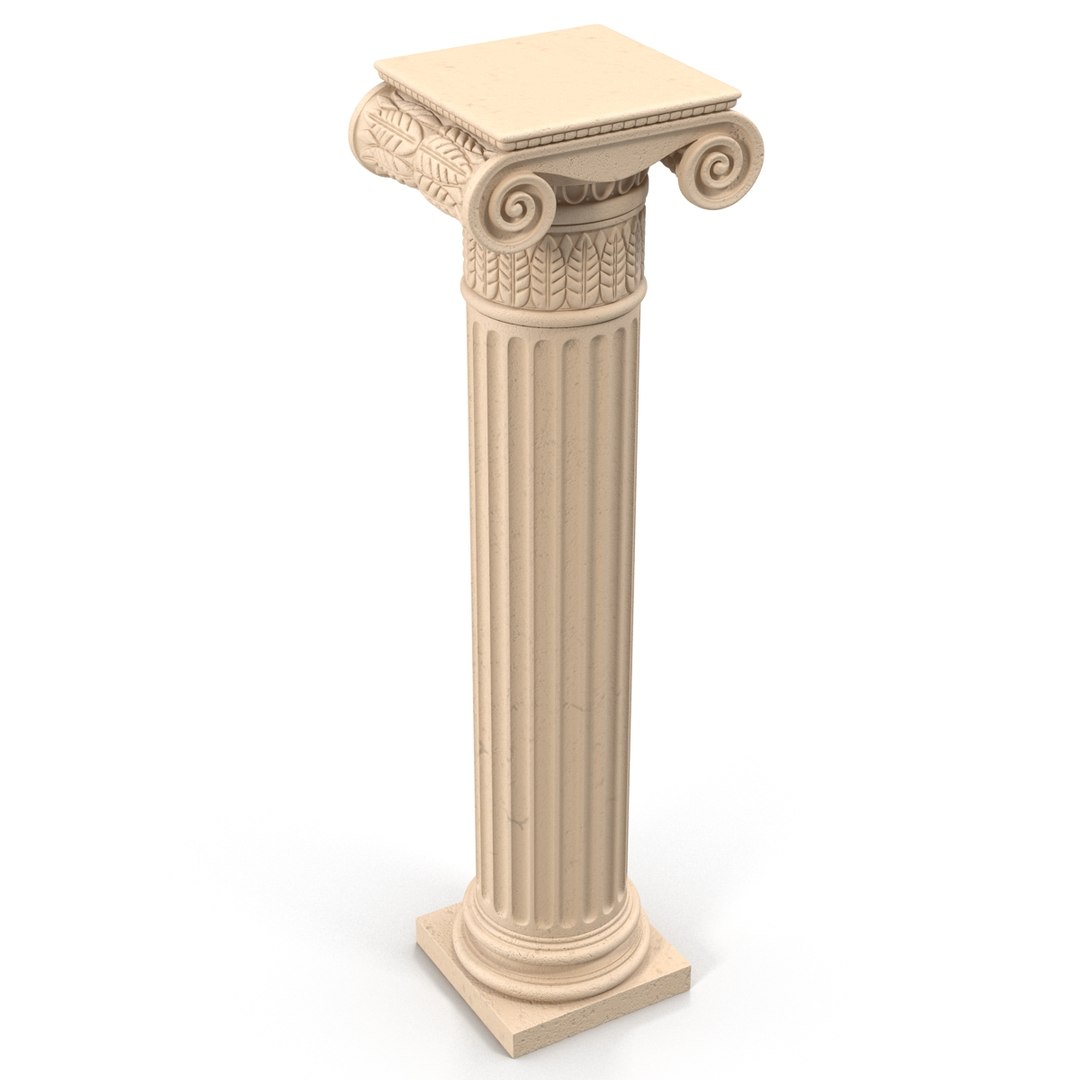 3d Model Of Ionic Order Column