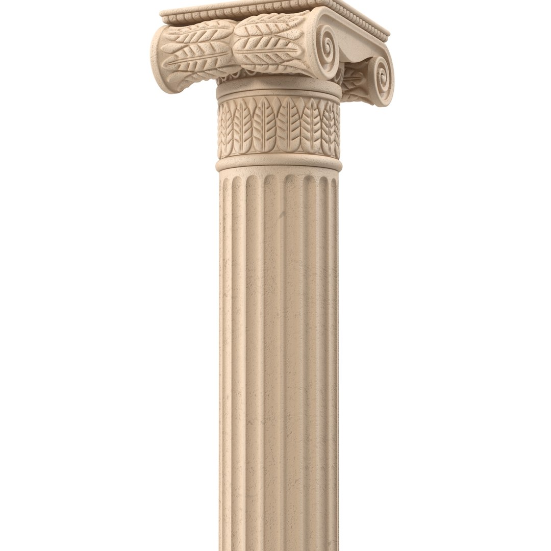 3d Model Of Ionic Order Column