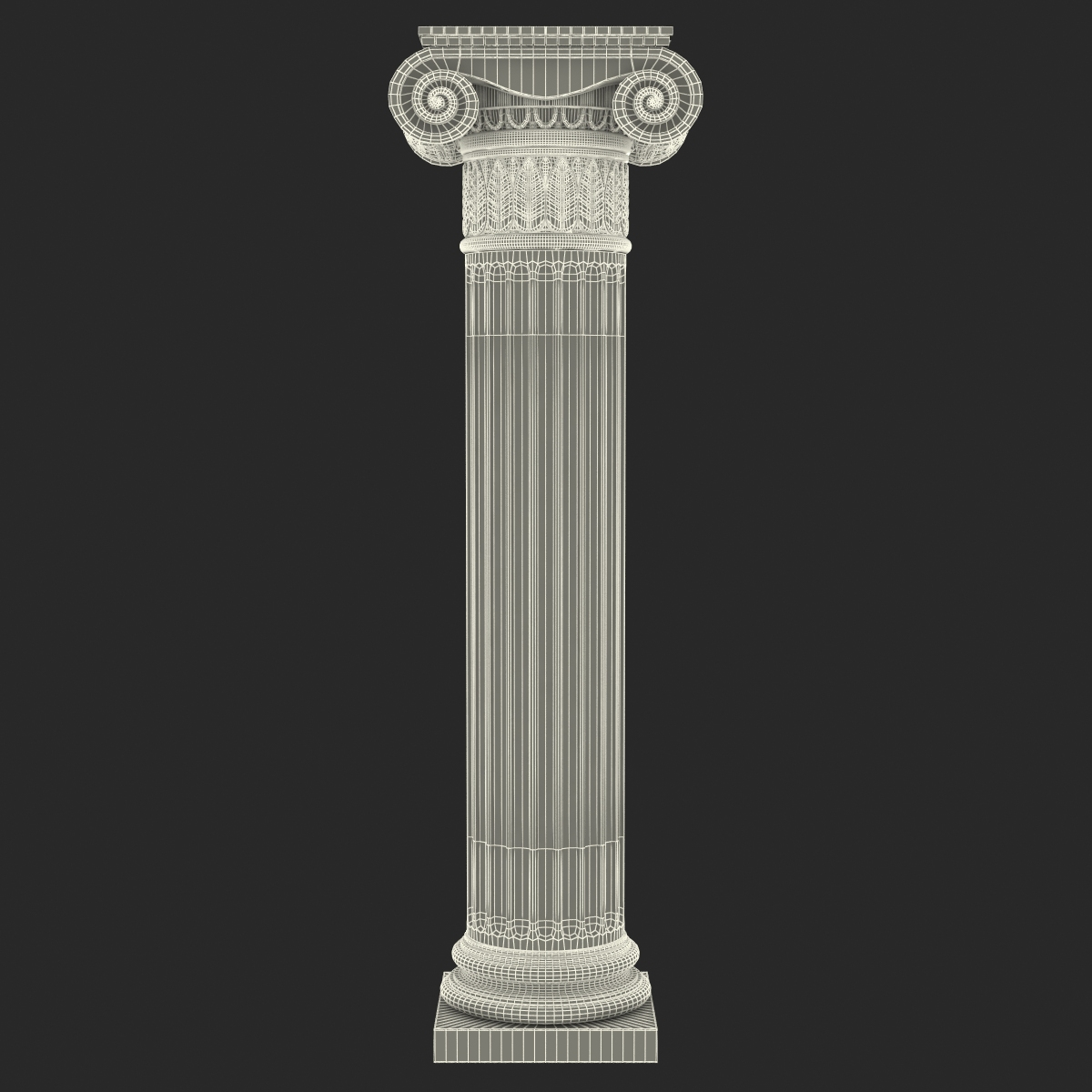 3d model of ionic order column