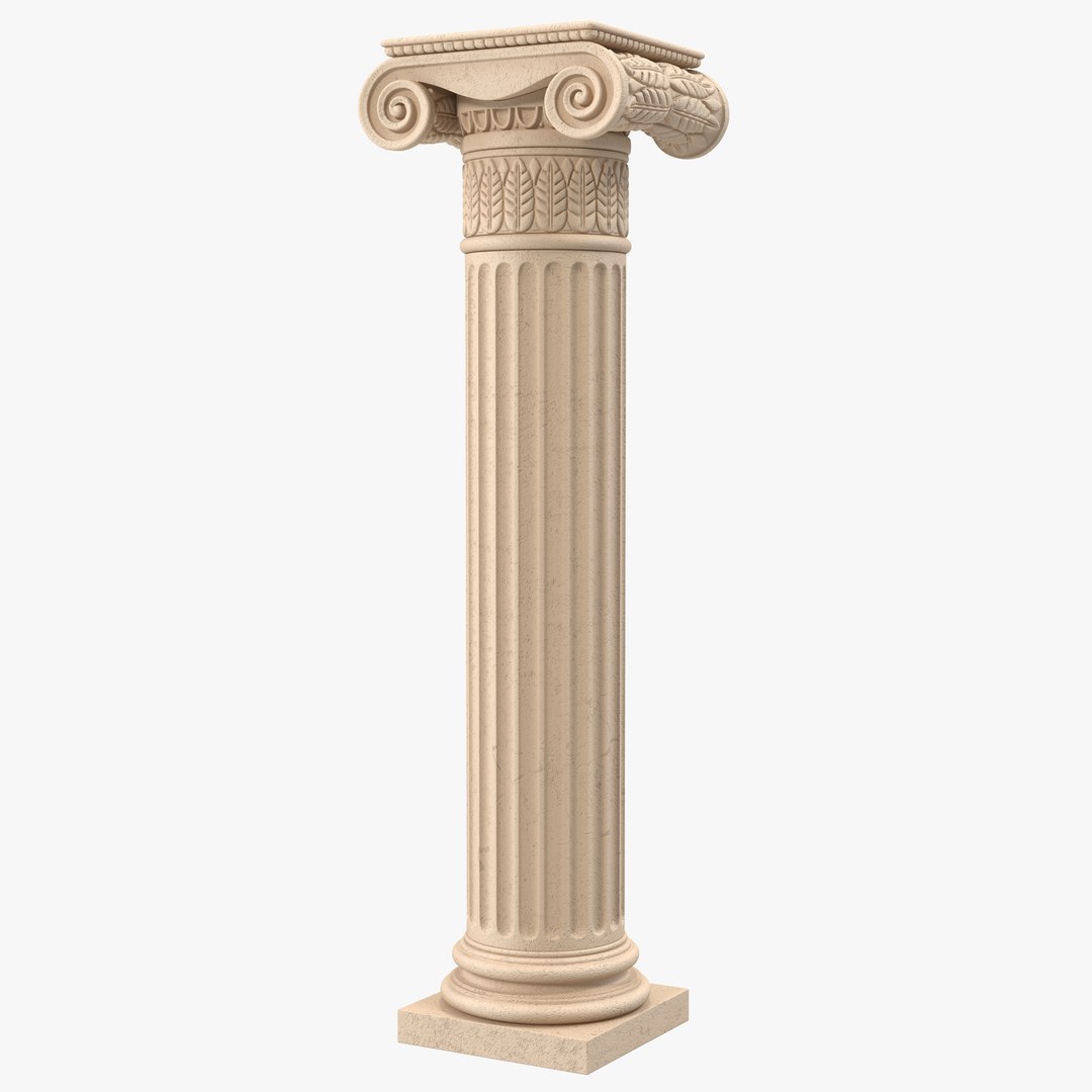 3d Model Of Ionic Order Column
