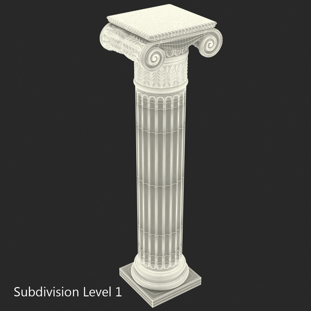 3d Model Of Ionic Order Column