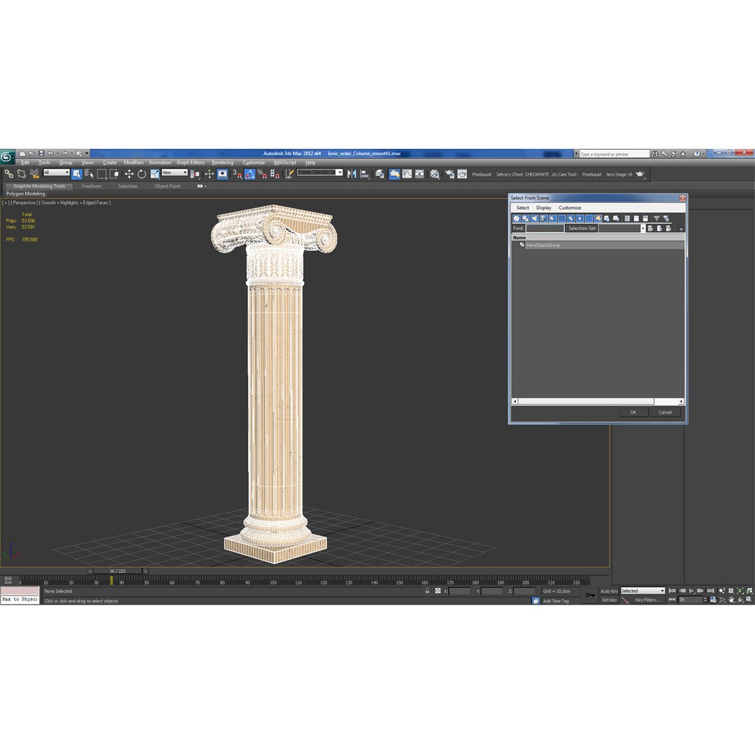 3d Model Of Ionic Order Column