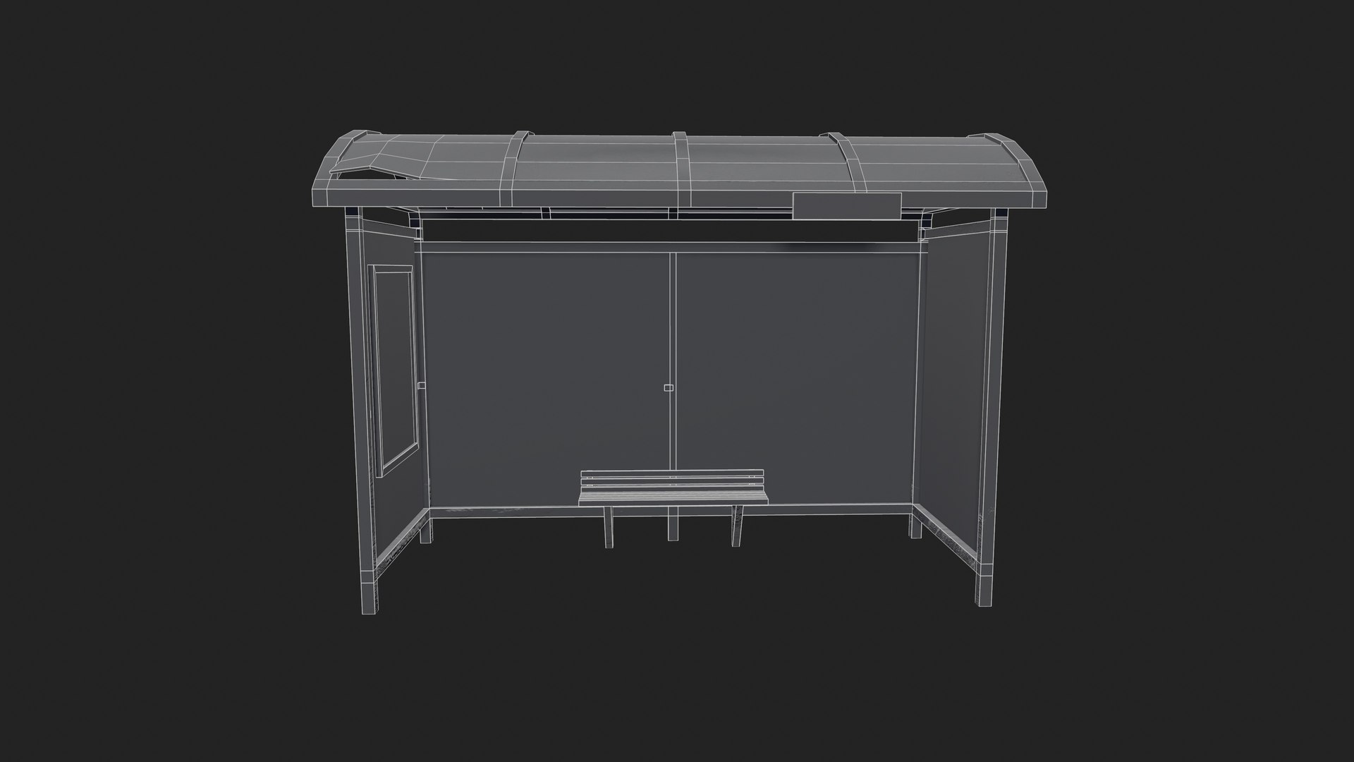 Old Bus Stop Bench Model - TurboSquid 1713062