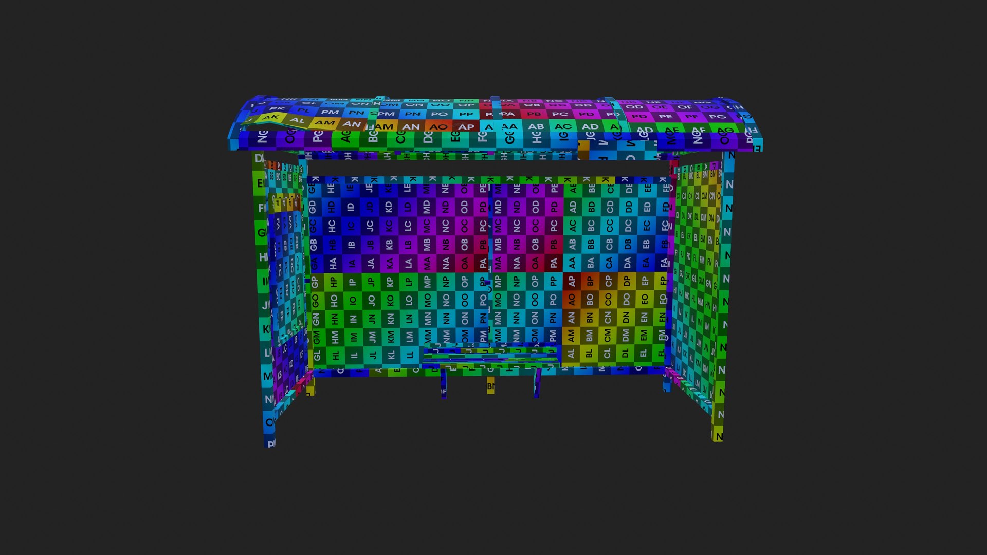Old Bus Stop Bench Model - TurboSquid 1713062