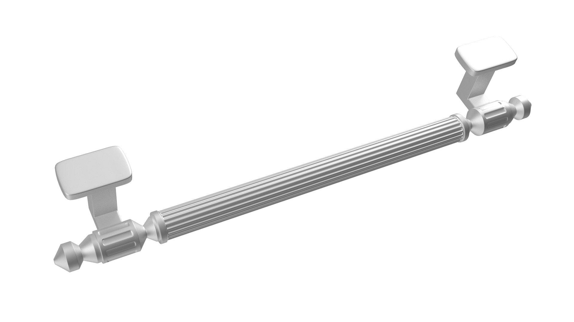 Door Handle Designer Ribbed Metal 3D Model - TurboSquid 2244916