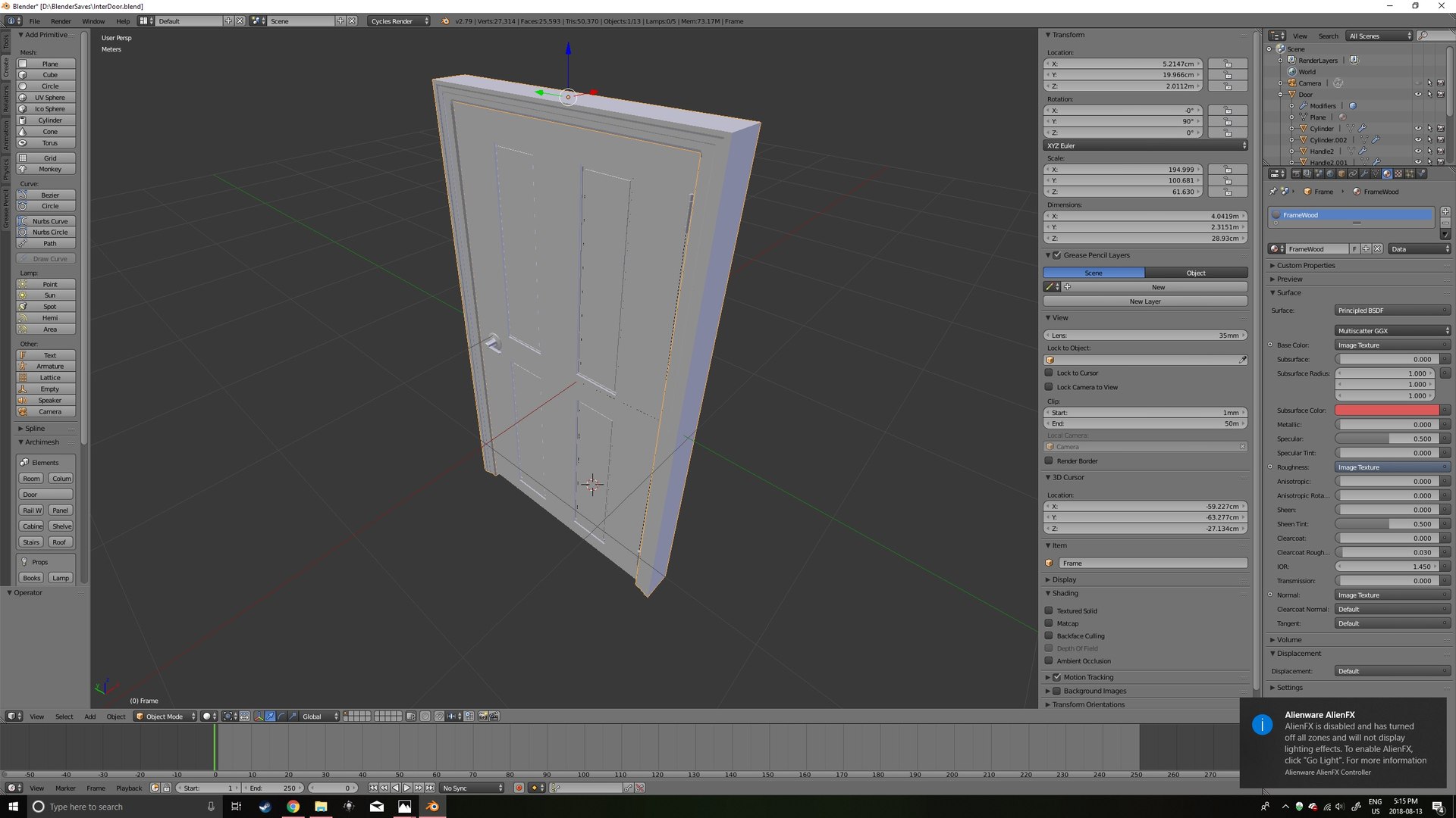 3D model simple wooden door interior - TurboSquid 1317253