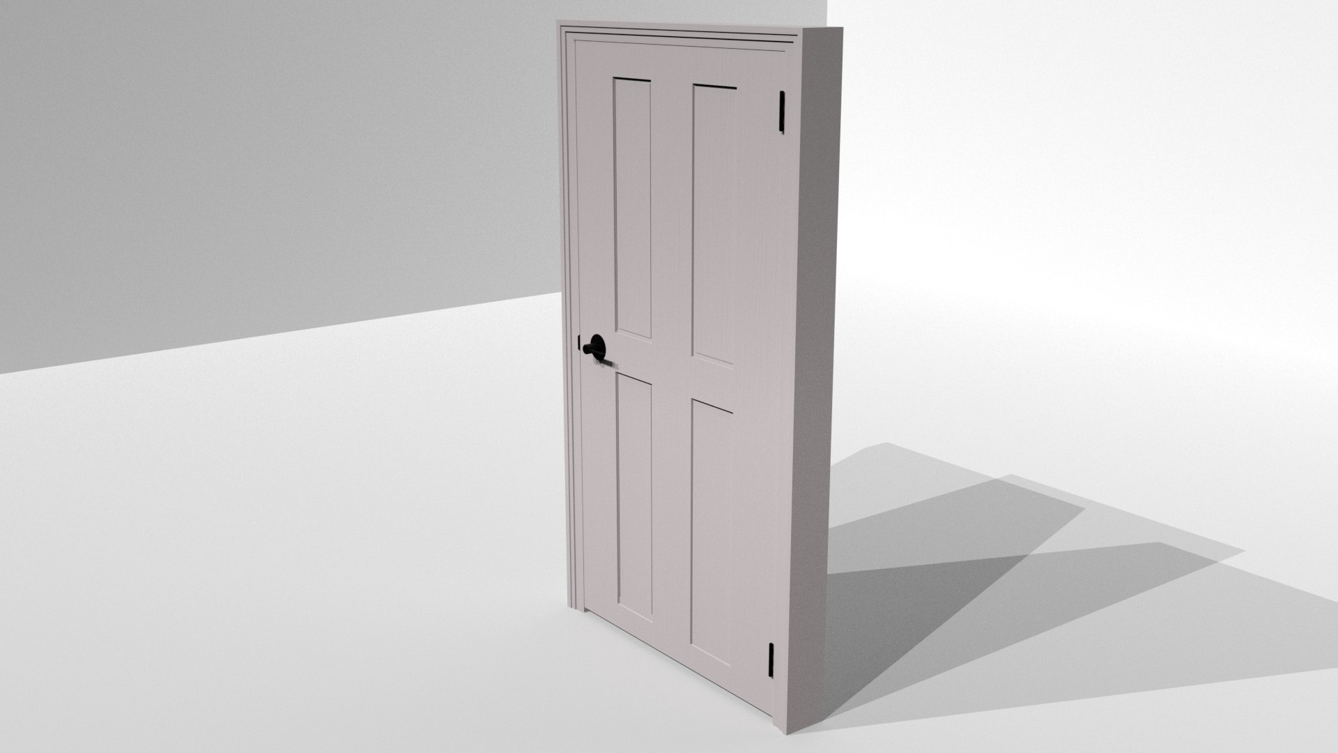 3D model simple wooden door interior - TurboSquid 1317253