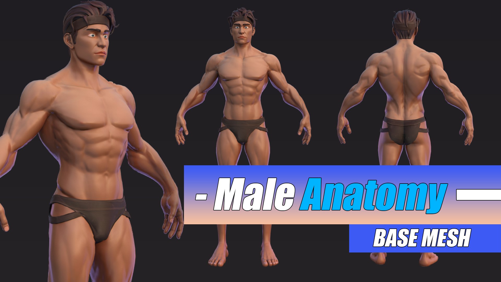 3D Small Muscle Man Basemesh - TurboSquid 2312705