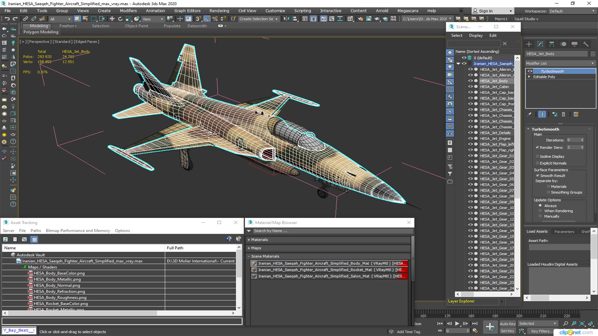 3D Iranian HESA Saeqeh Fighter Aircraft Simplified - TurboSquid 2316336