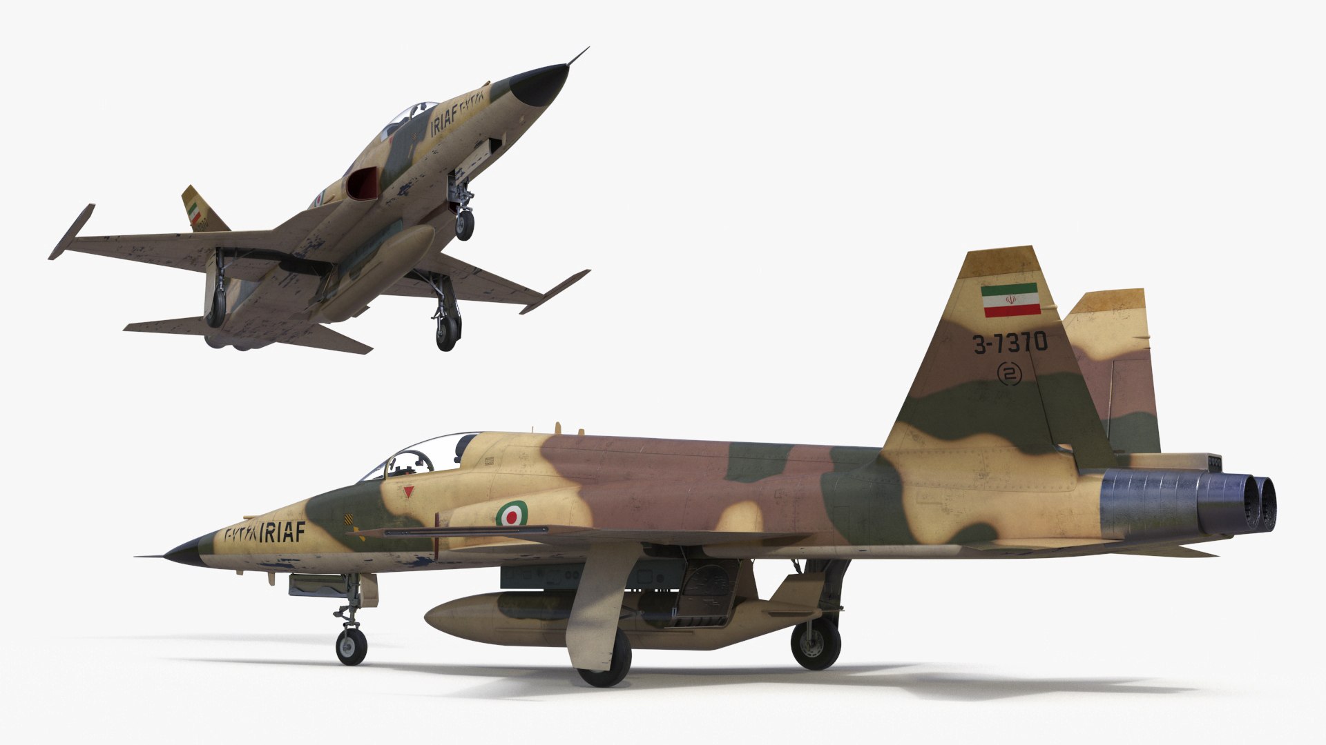 3D Iranian HESA Saeqeh Fighter Aircraft Simplified - TurboSquid 2316336