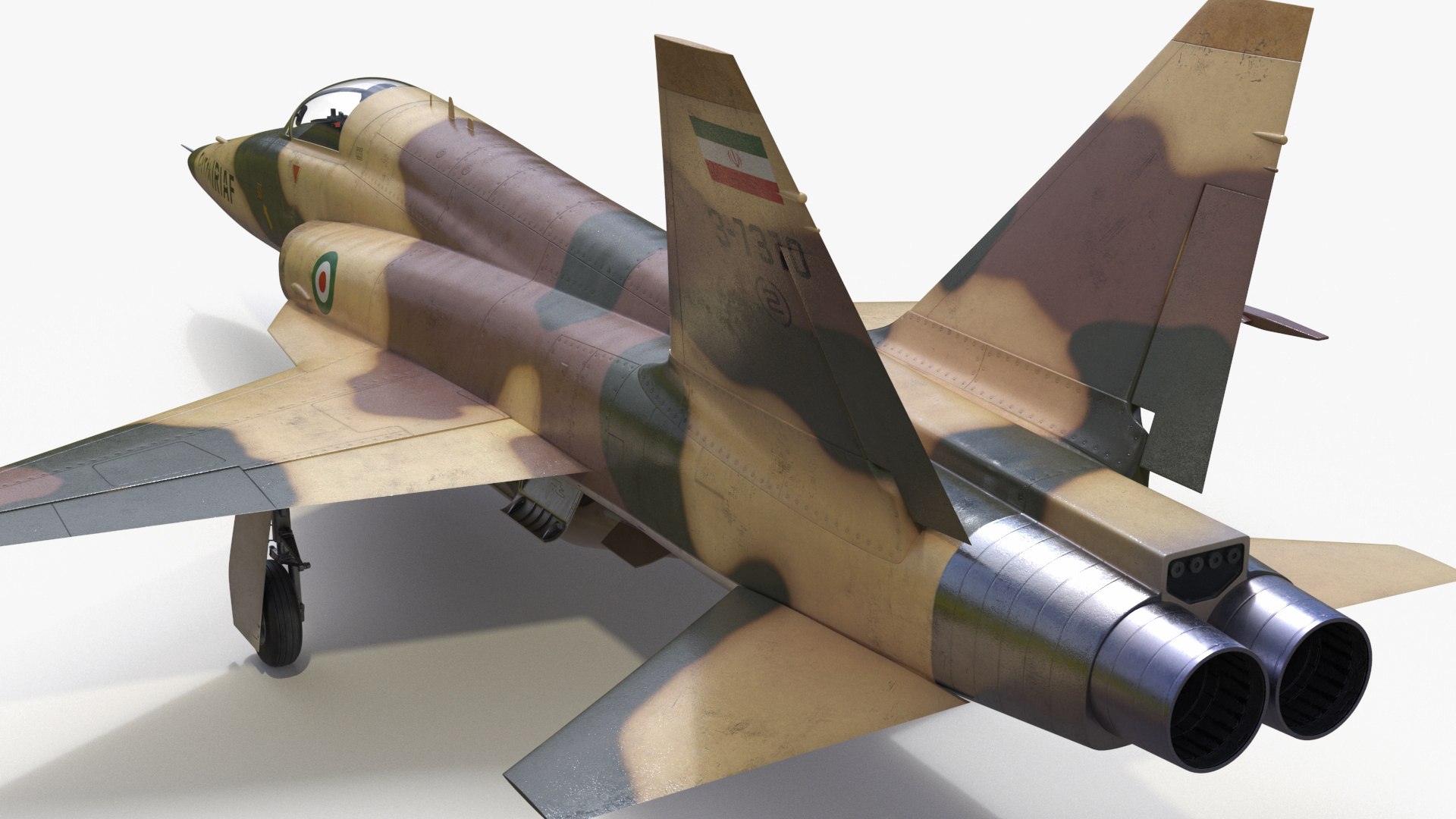 3D Iranian HESA Saeqeh Fighter Aircraft Simplified - TurboSquid 2316336