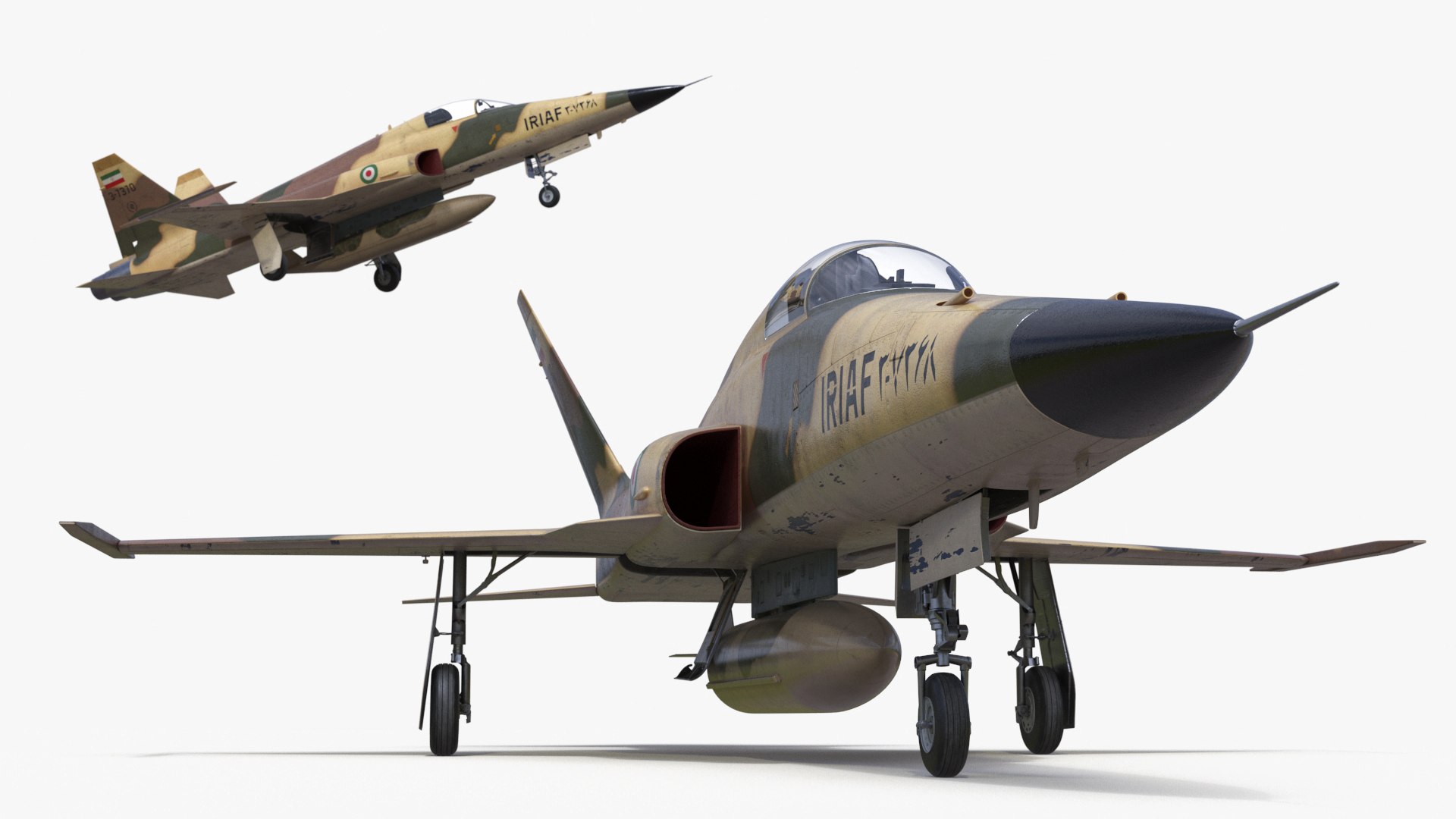 3D Iranian HESA Saeqeh Fighter Aircraft Simplified - TurboSquid 2316336