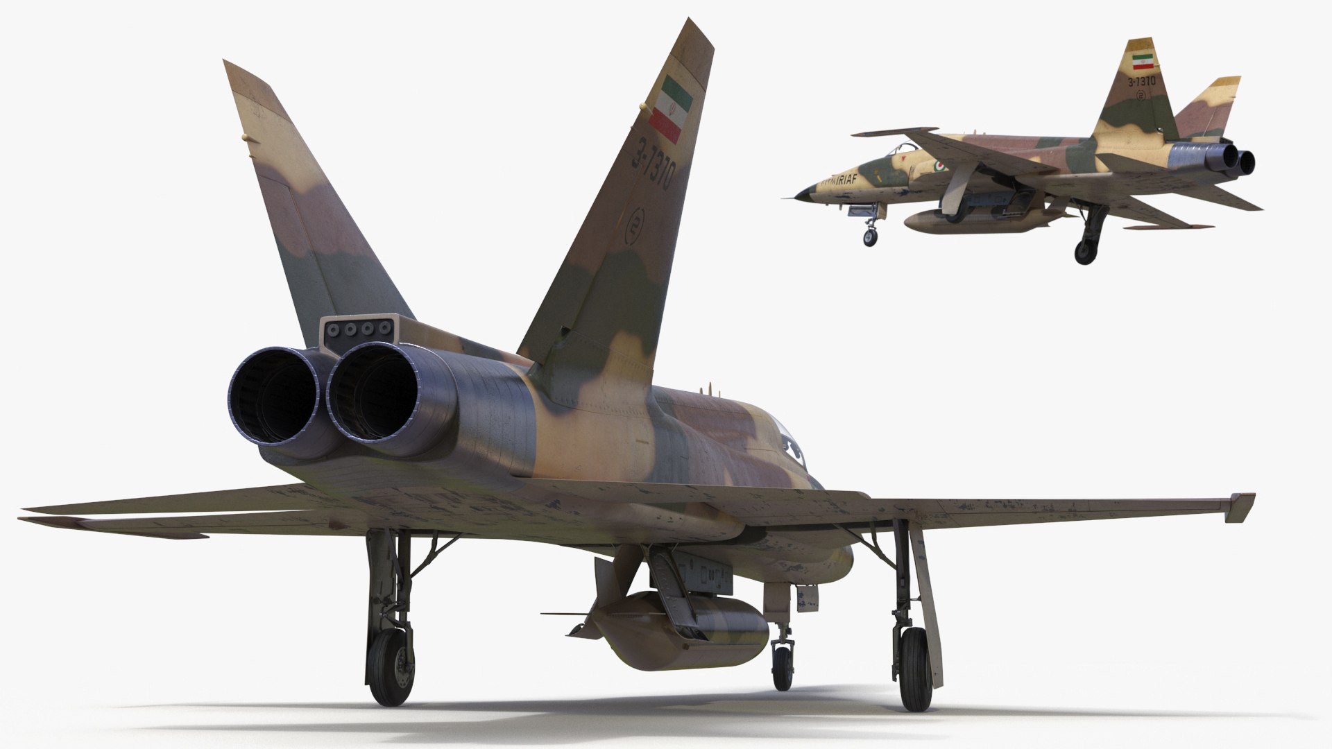3D Iranian HESA Saeqeh Fighter Aircraft Simplified - TurboSquid 2316336