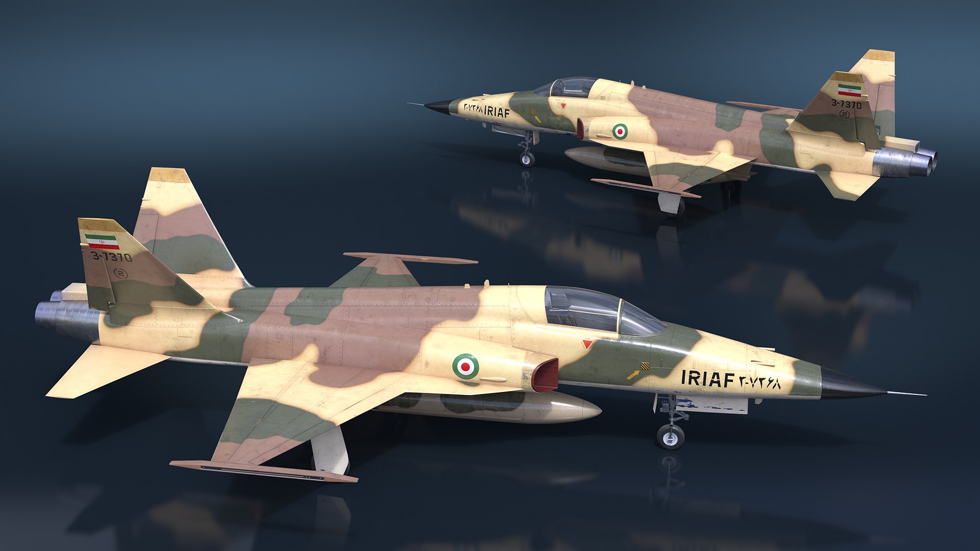 3D Iranian HESA Saeqeh Fighter Aircraft Simplified - TurboSquid 2316336