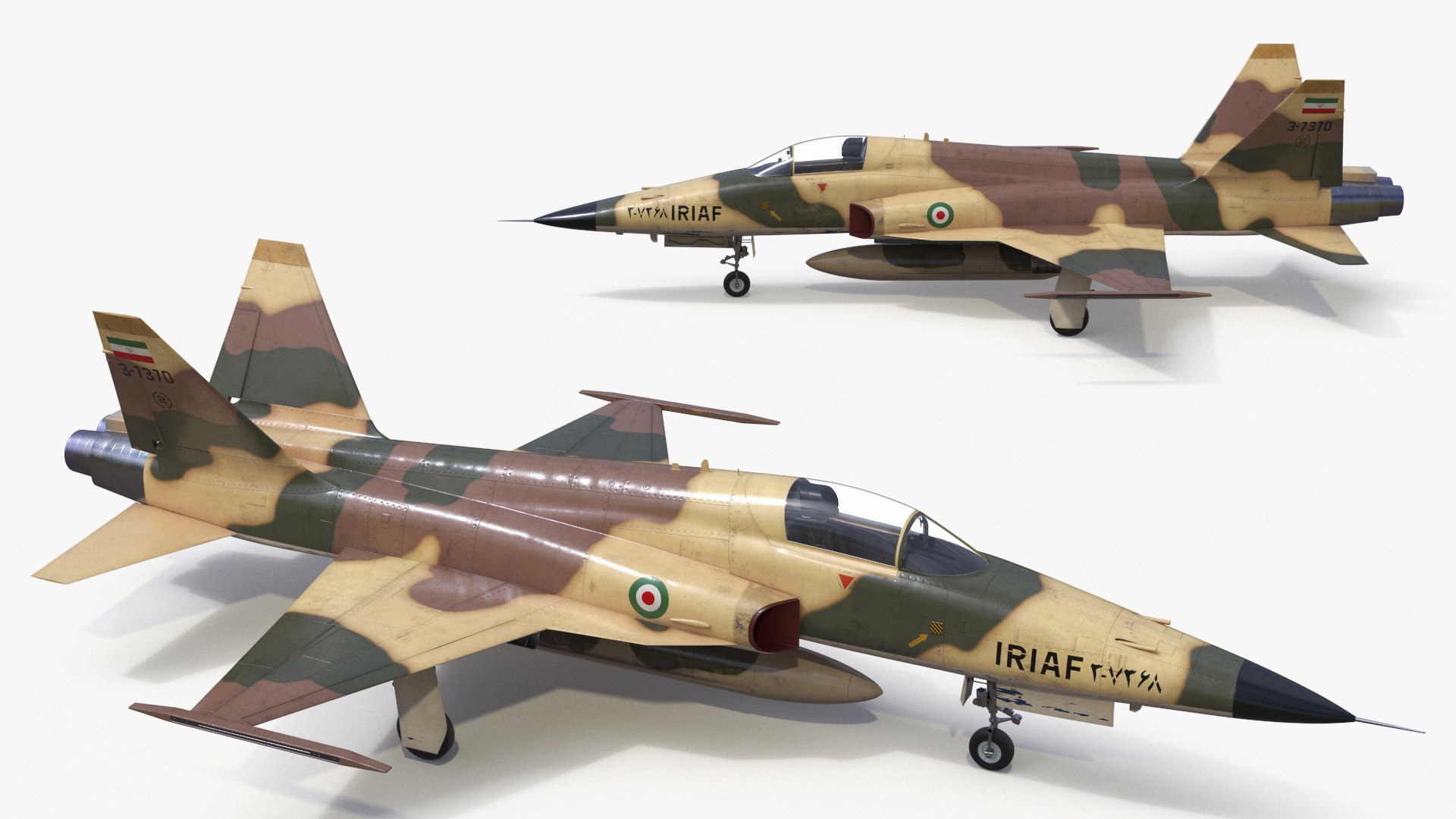 3D Iranian HESA Saeqeh Fighter Aircraft Simplified - TurboSquid 2316336