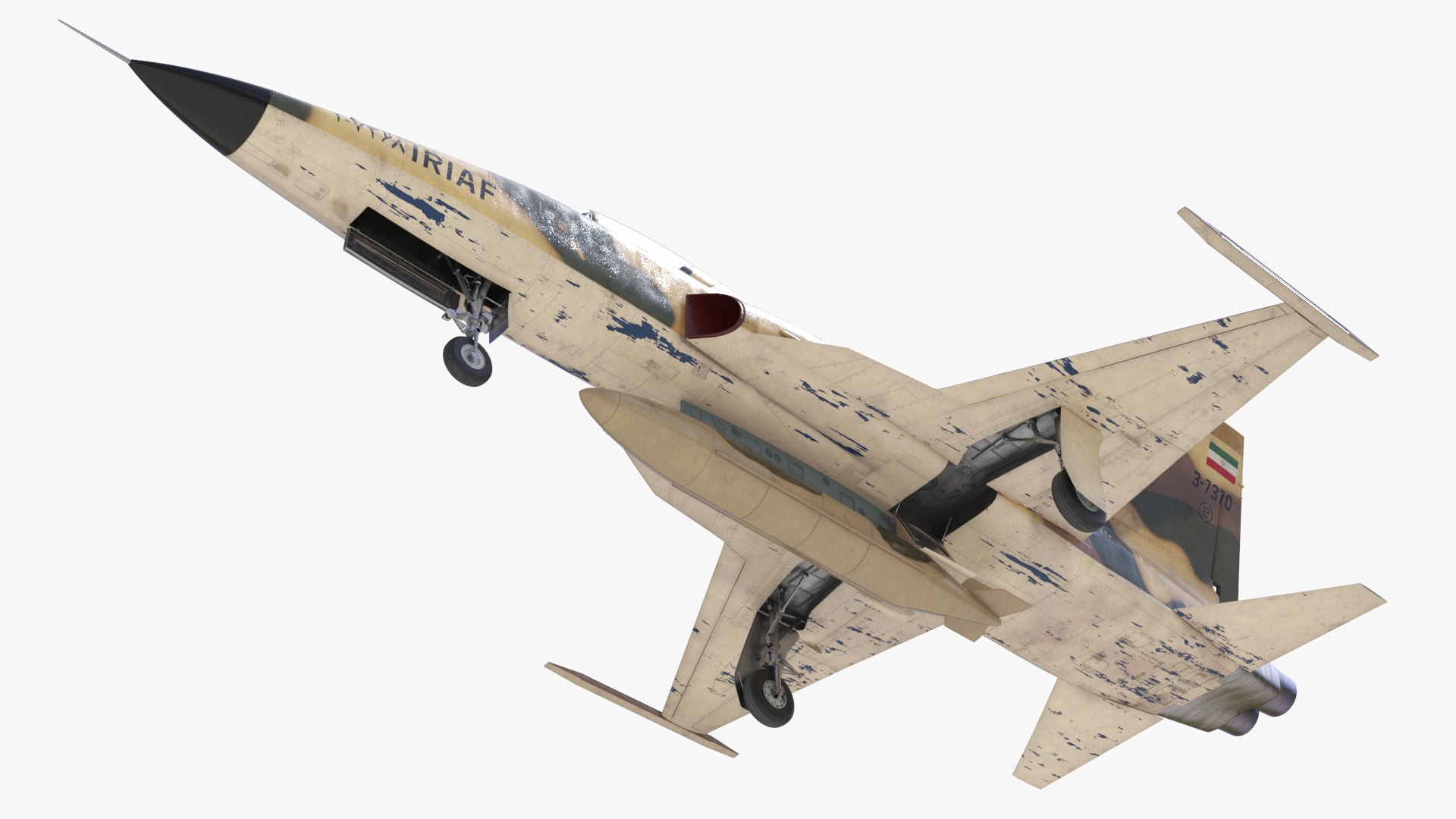 3D Iranian HESA Saeqeh Fighter Aircraft Simplified - TurboSquid 2316336