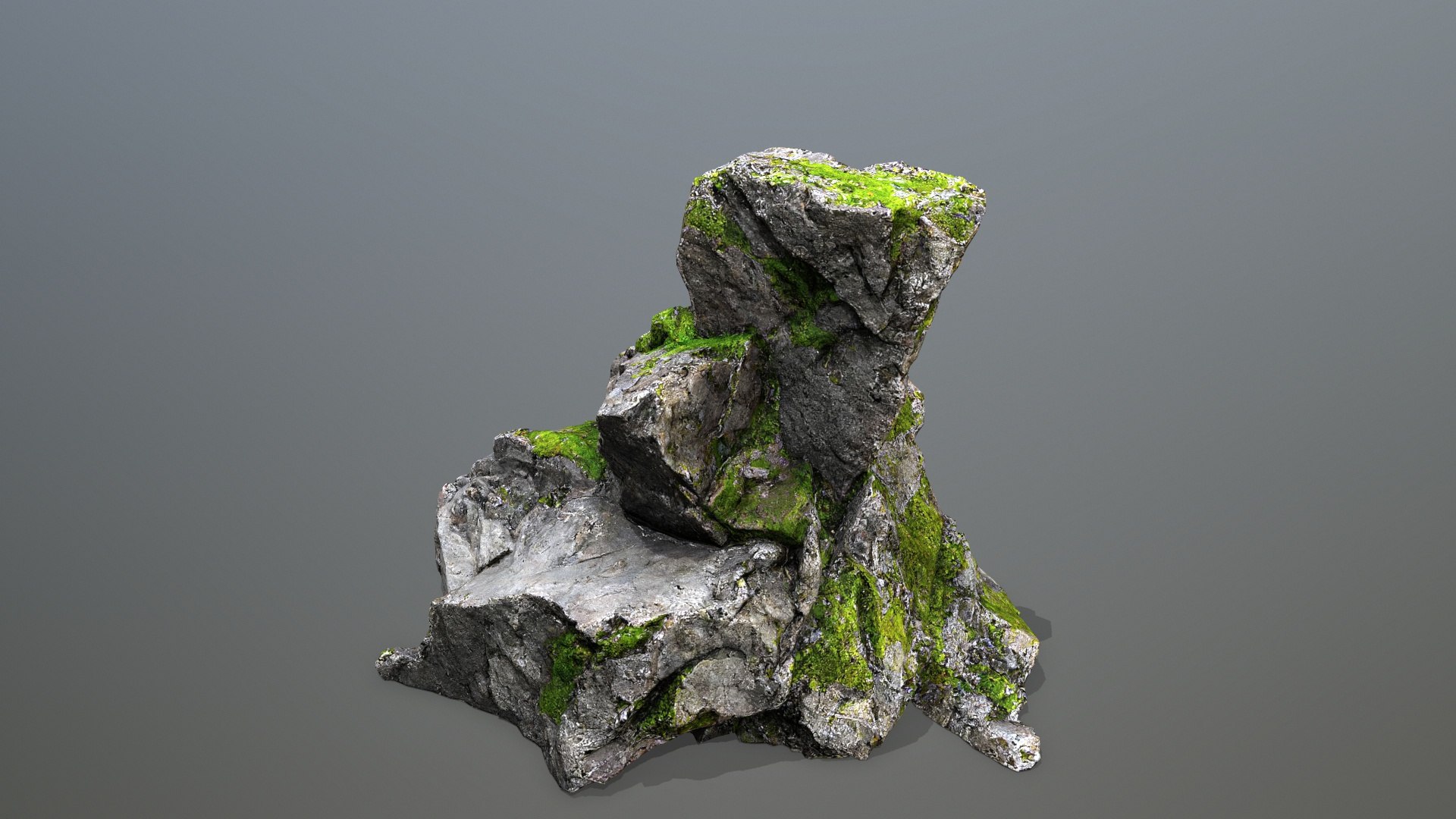 3D Mossy Cliff Rocks - TurboSquid 2282721