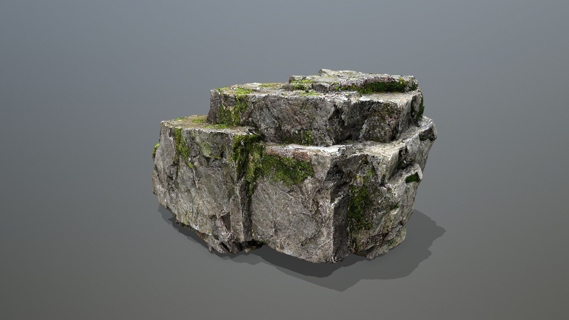 3D Mossy Cliff Rocks - TurboSquid 2282721