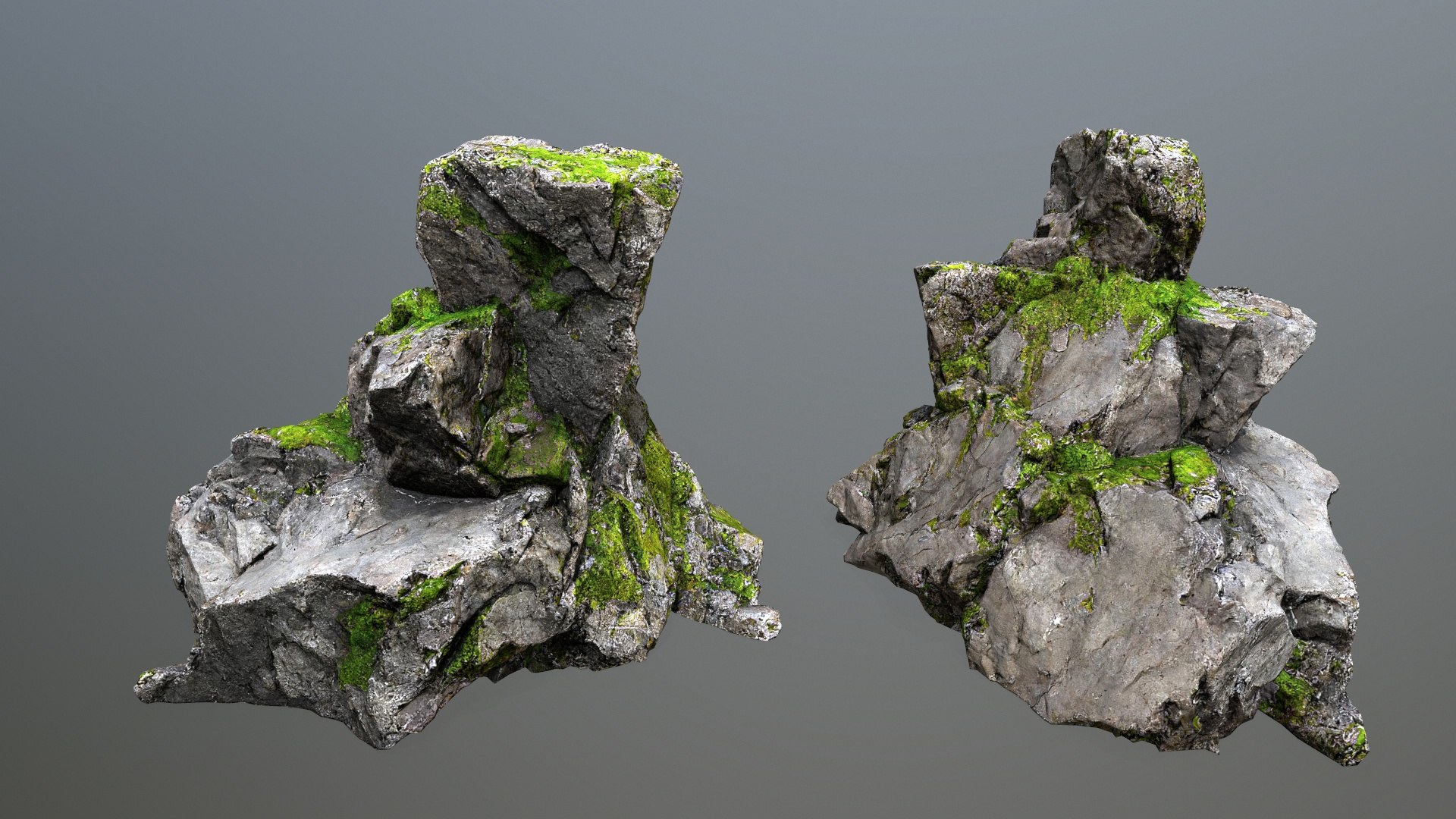 3D Mossy Cliff Rocks - TurboSquid 2282721