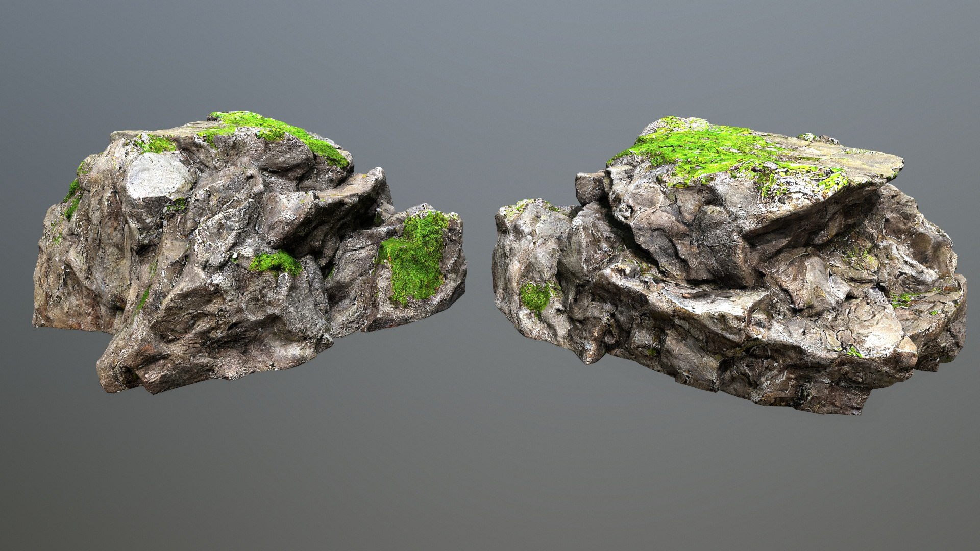 3D Mossy Cliff Rocks - TurboSquid 2282721