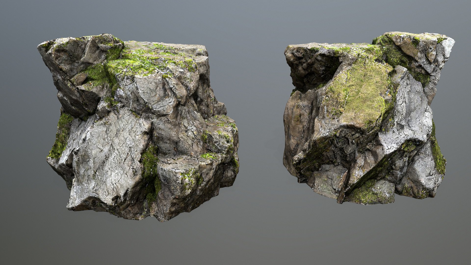 3D Mossy Cliff Rocks - TurboSquid 2282721