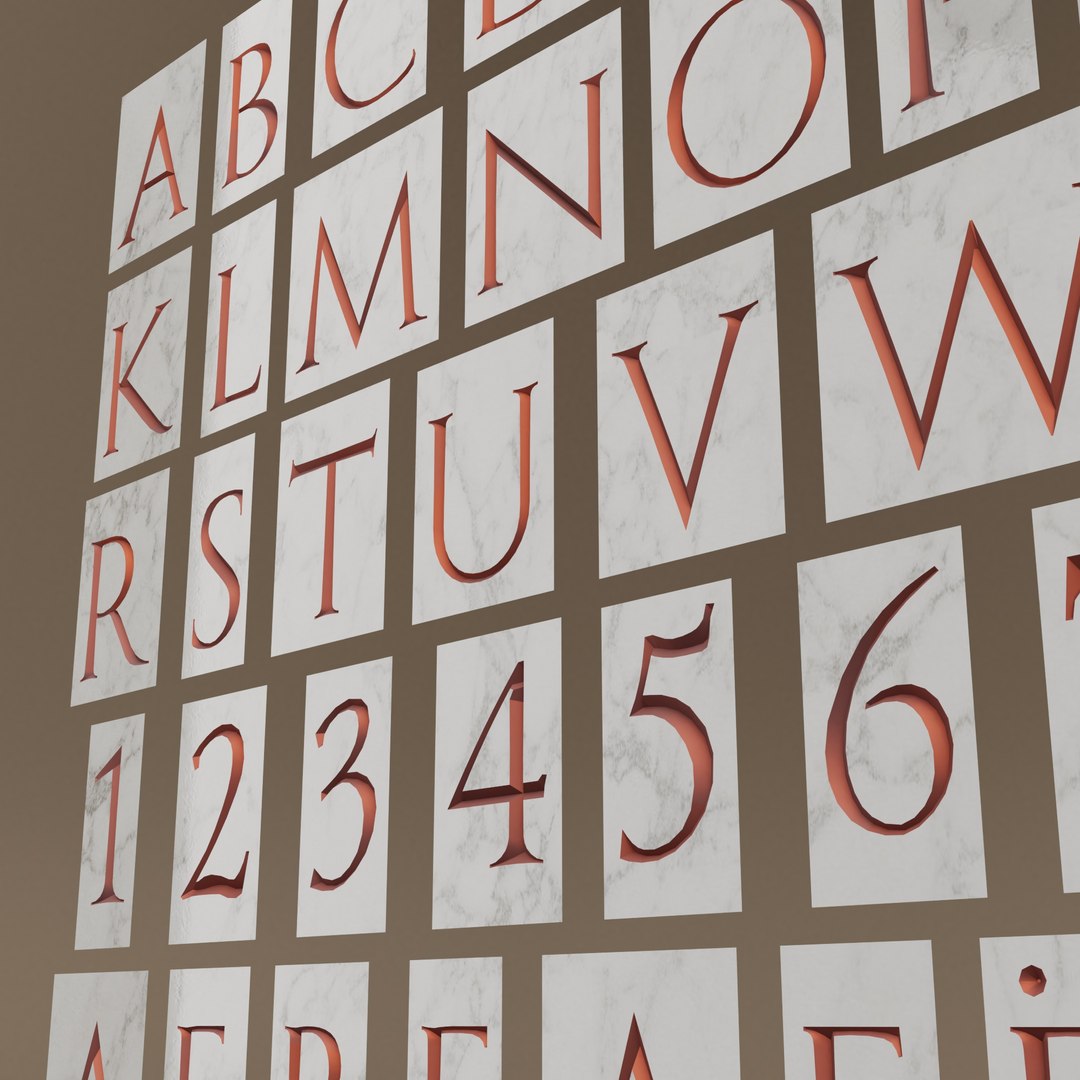 Roman Trajanic Font 3D Model - TurboSquid 2202198