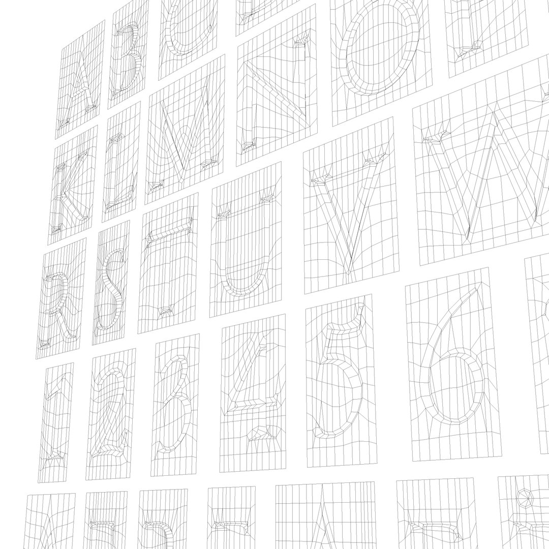 Roman Trajanic Font 3D Model - TurboSquid 2202198